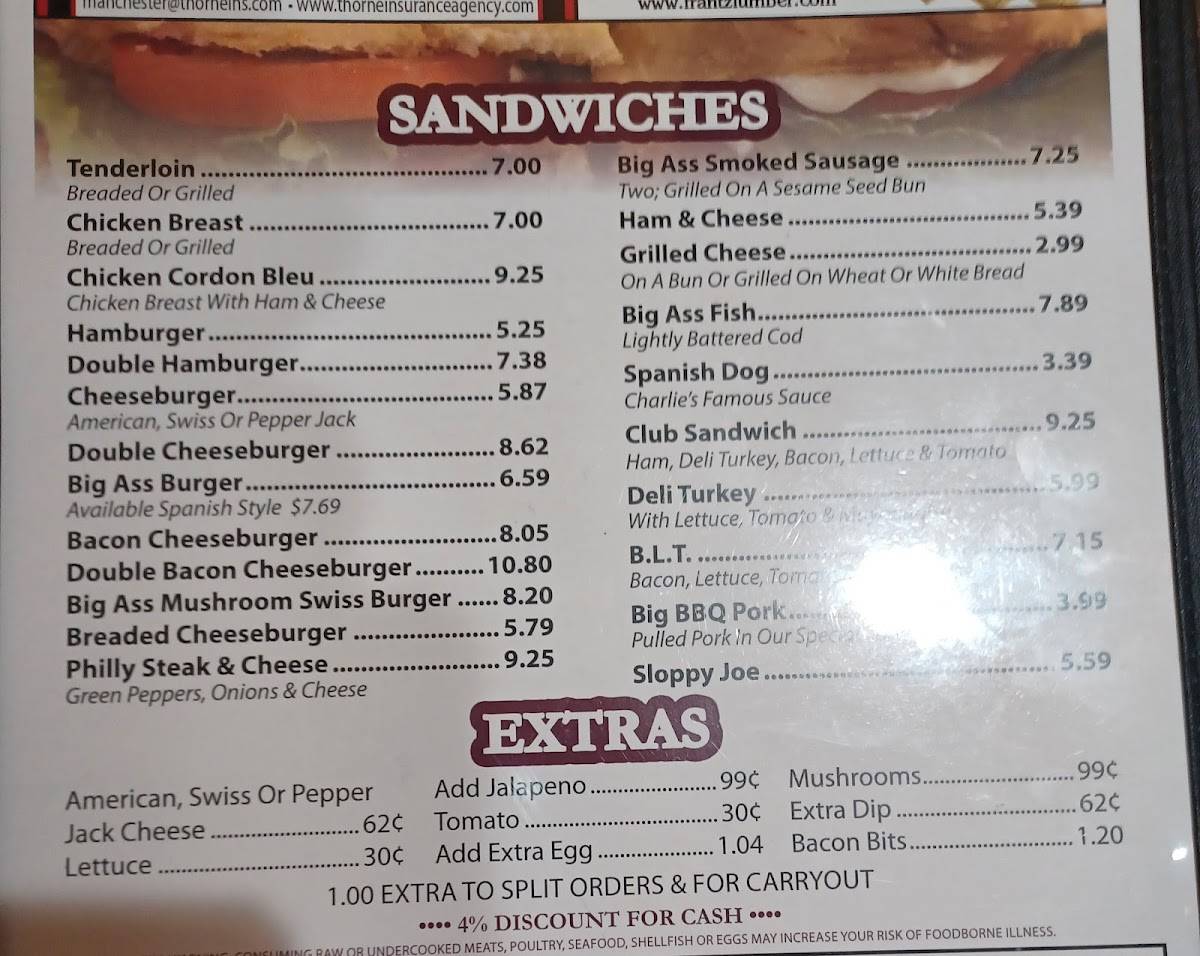 Menu at The Inn Pub & Grill, North Manchester