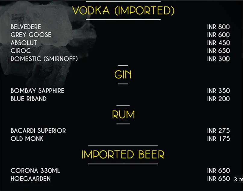 Menu at The Kabab Studio, Bengaluru, 32/3