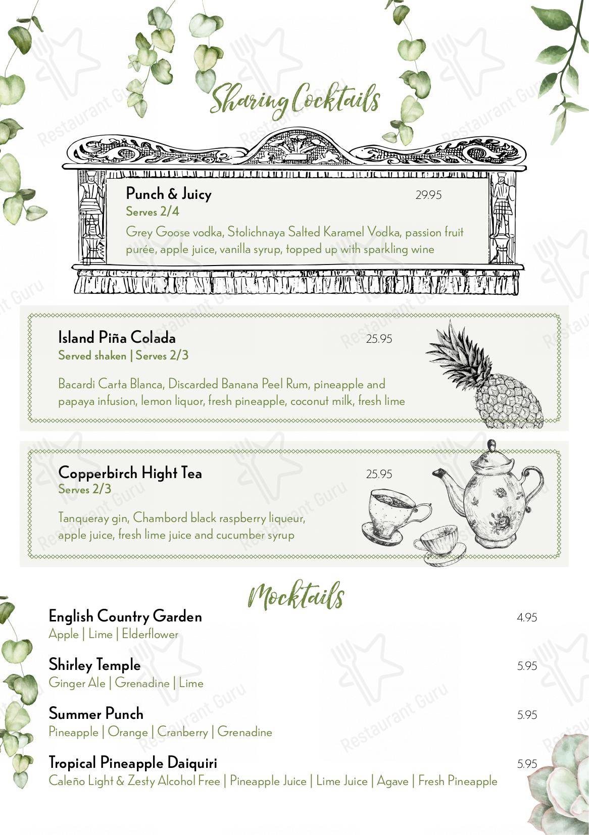 Menu at The Knife & Cleaver pub & bar, Houghton Conquest