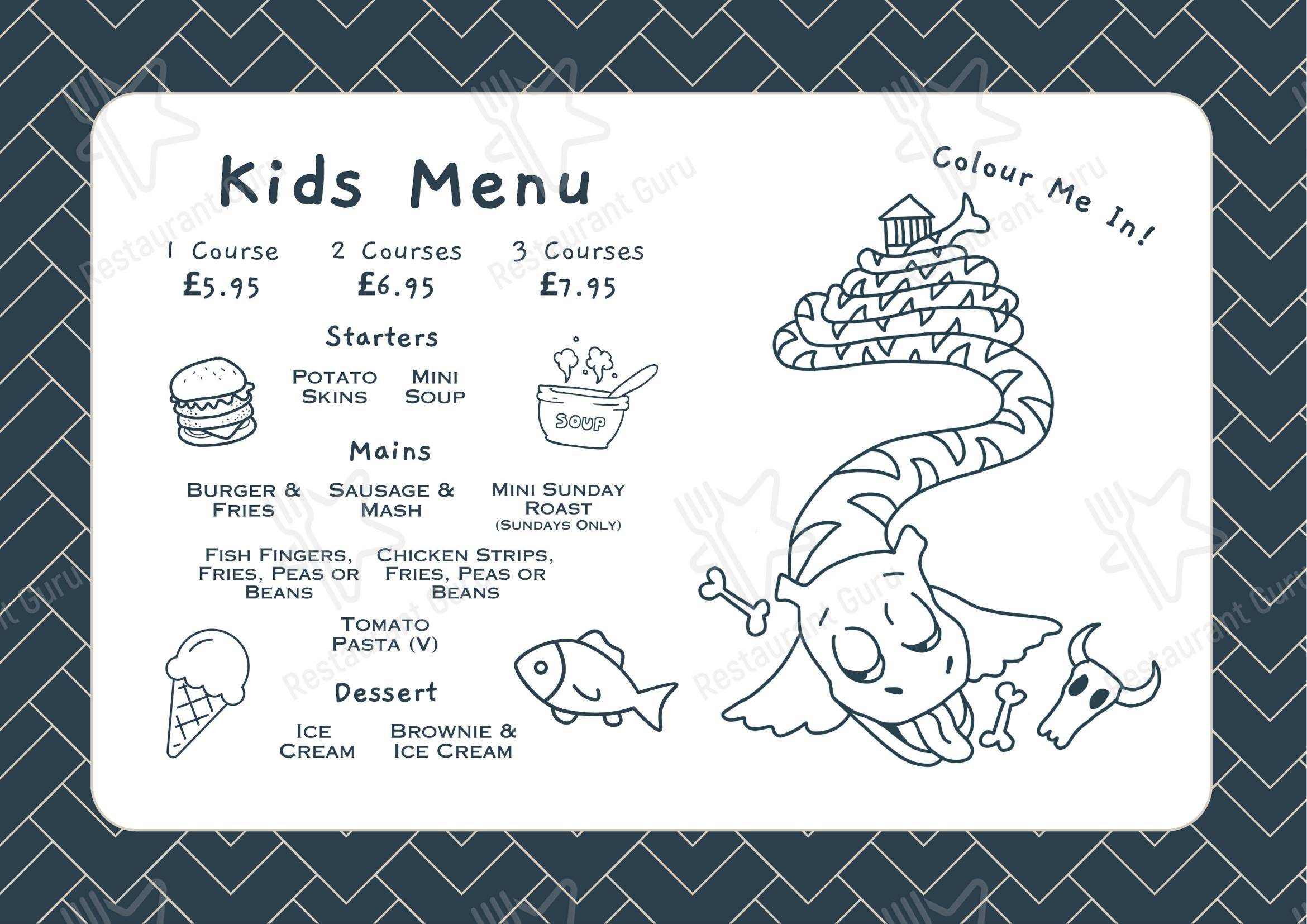 Menu at The Lambton Worm pub & bar, Chester-le-Street