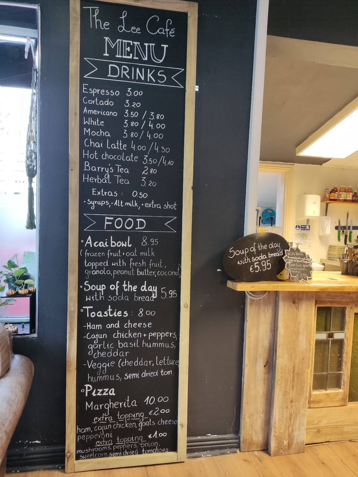 Menu at The Lee Café cafe, Cork