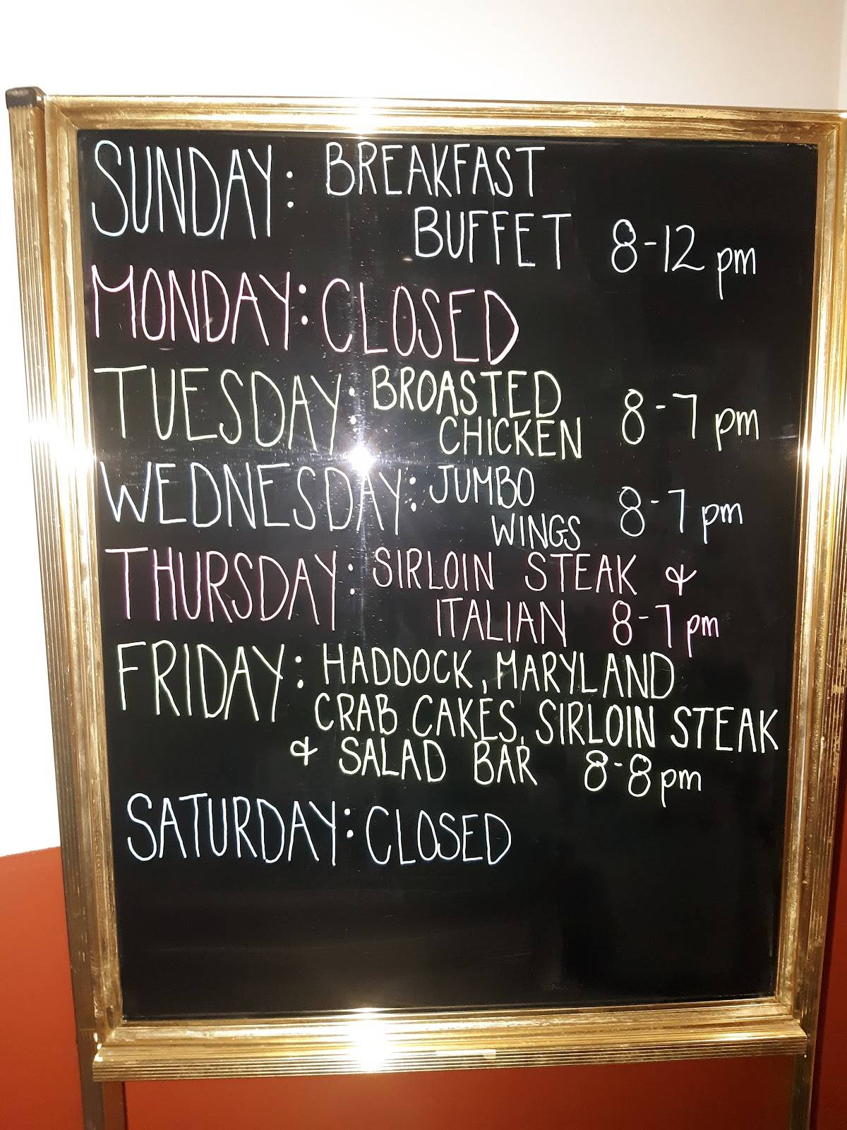 Menu at The Liberty House Restaurant, Clarion