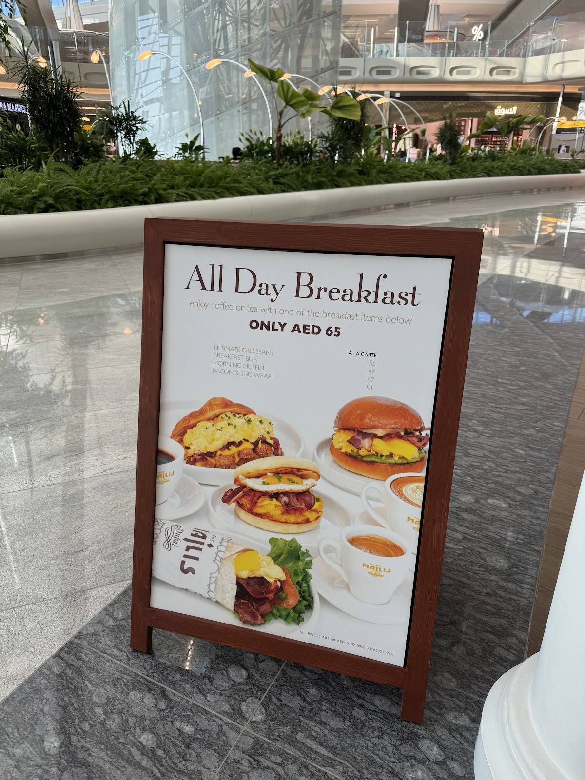 Menu at The Majlis, Abu Dhabi