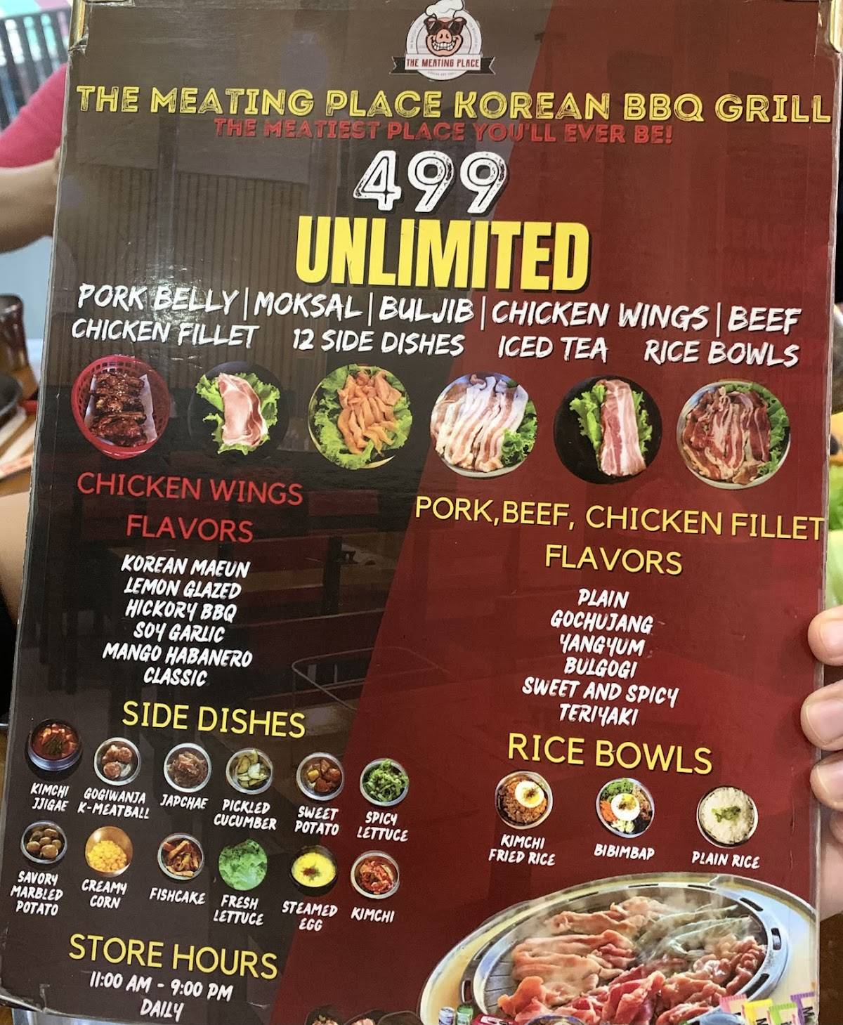 Carta de The Meating Place Korean BBQ Grill Co. - Junction Cainta ( A ...