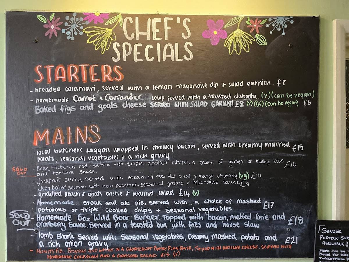 Menu at The Miners Arms pub & bar, Lydney, The Bay