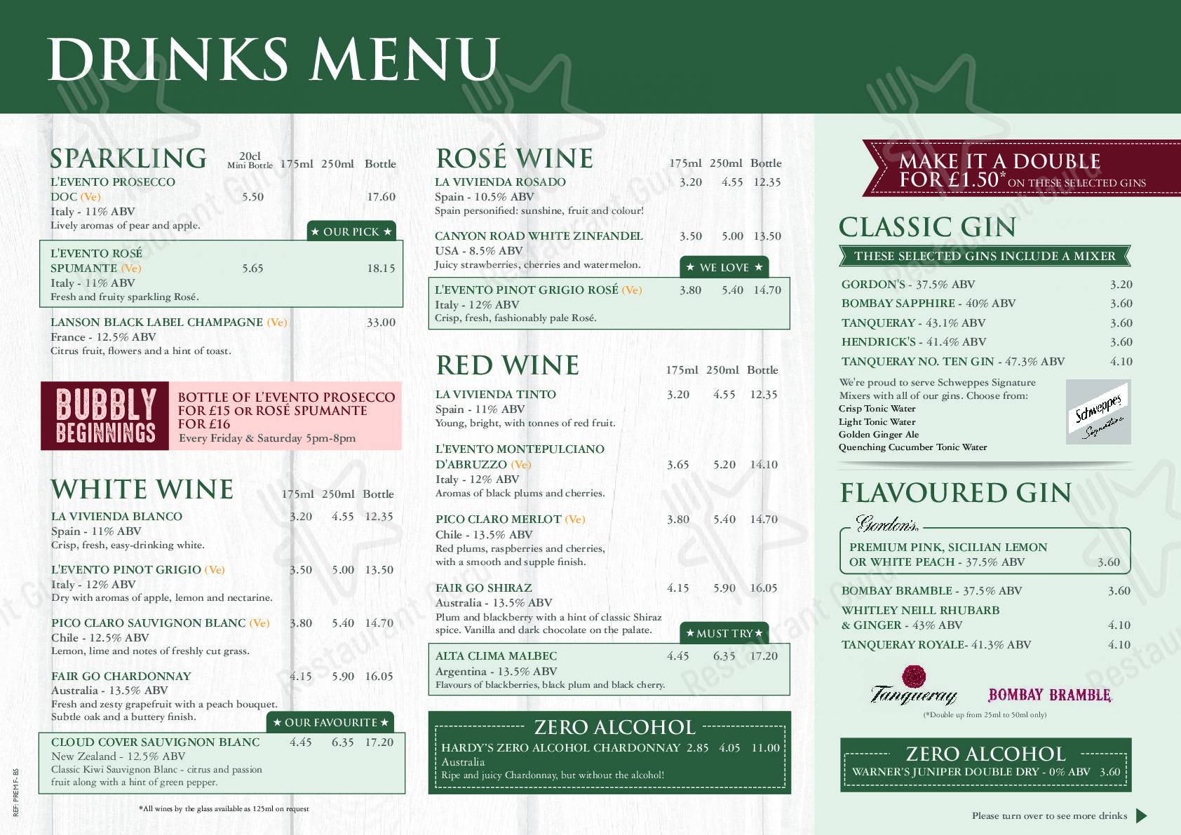 Menu at The Mitre pub & bar, Stockton-on-Tees