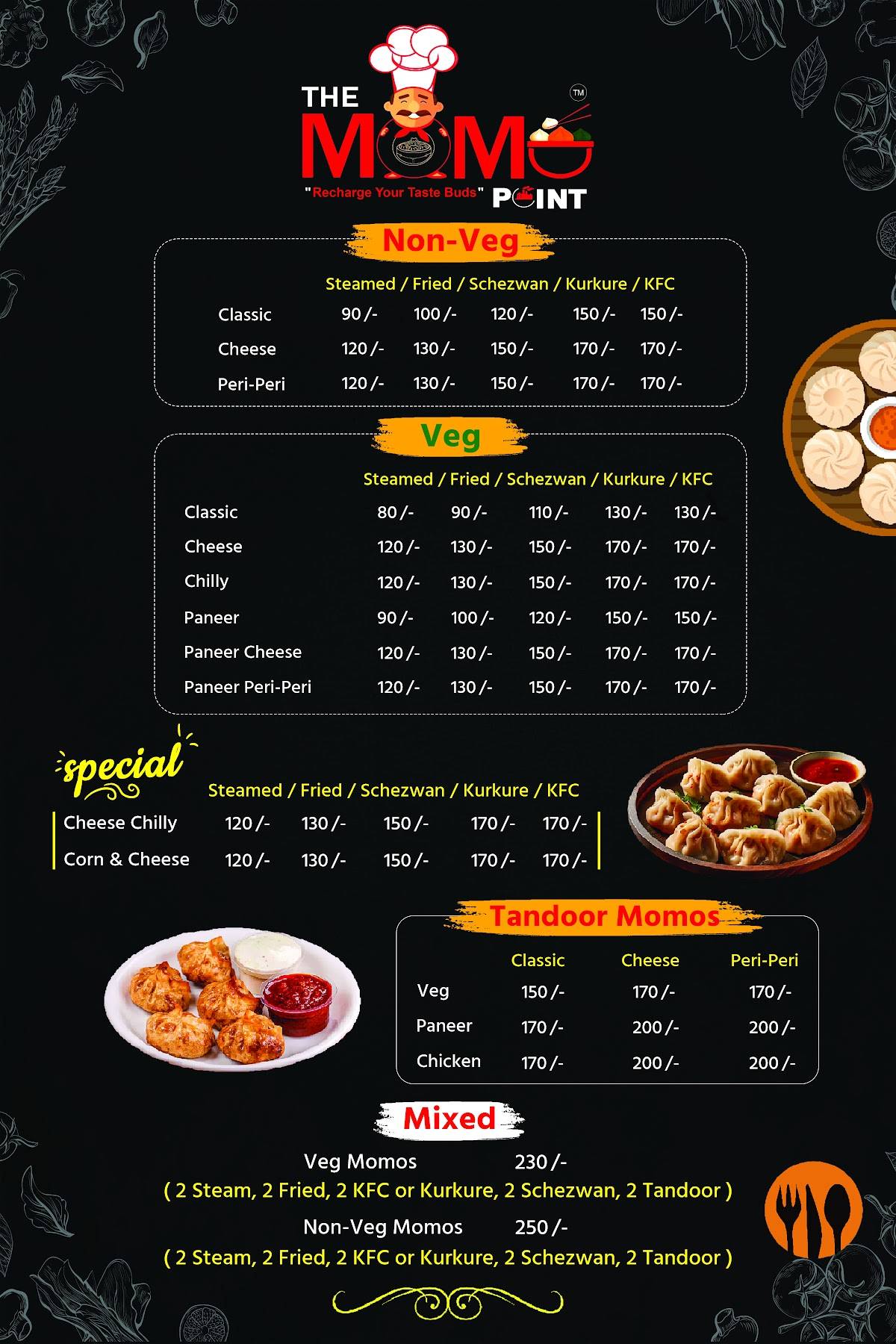 Menu at The Momo Point, Panchgani