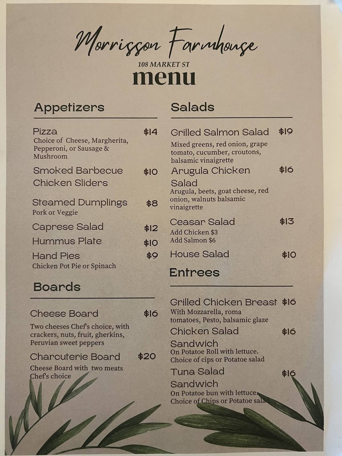 Menu at The Morrison Farmhouse pub & bar, Morrison