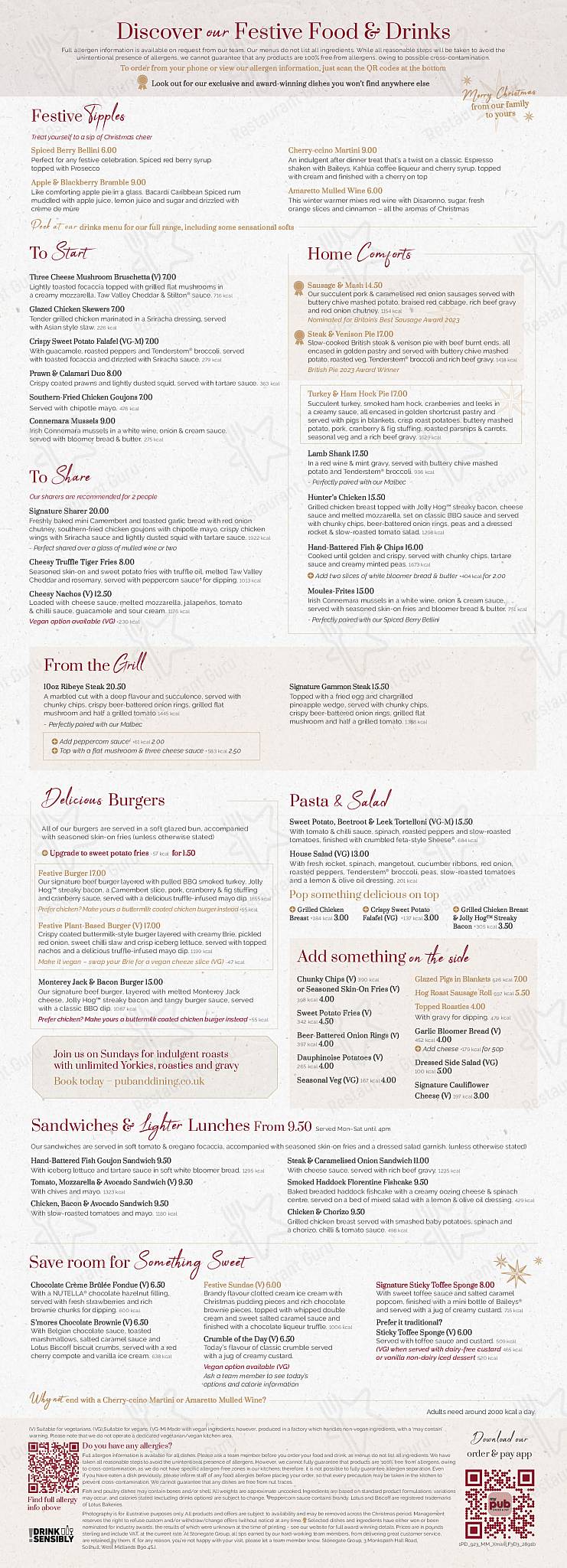 Menu at The Navigator Hotel pub & bar, Bognor Regis