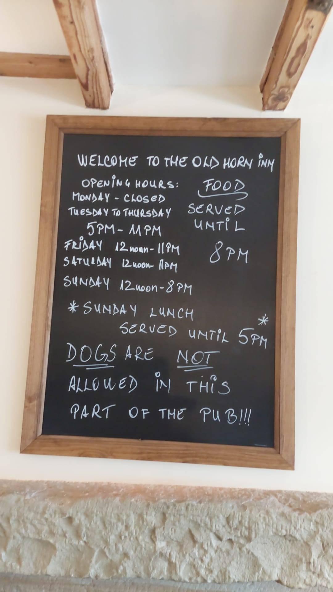 Menu at The Old Horn Inn pub & bar, Leyburn