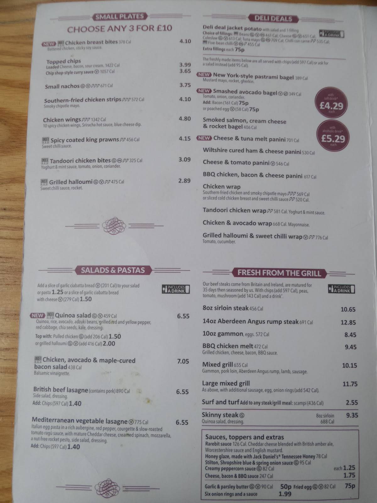 Menu at The Prior John pub & bar, Bridlington