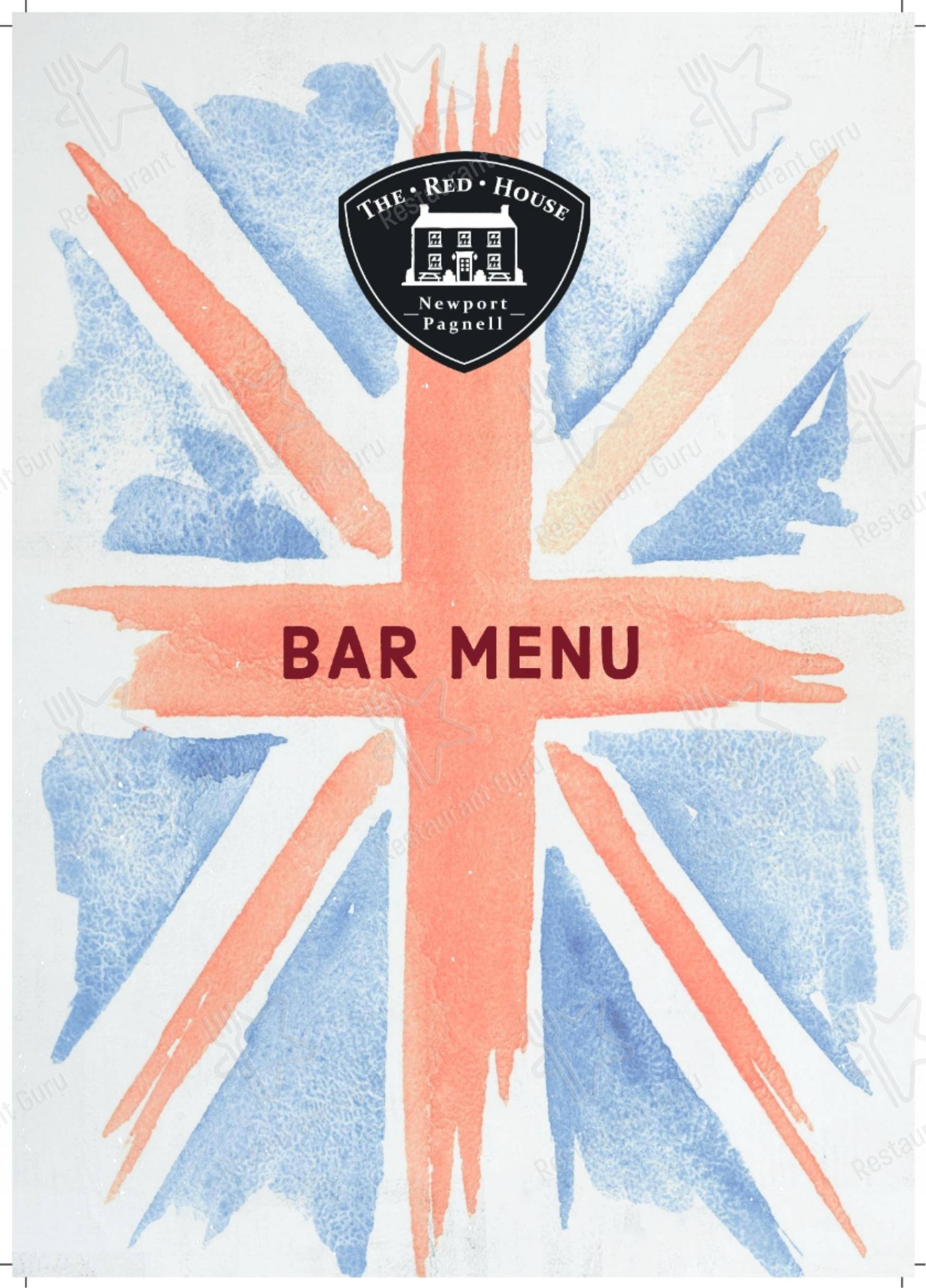 Menu at The Red House pub & bar, Newport Pagnell, 1 Wolverton Rd