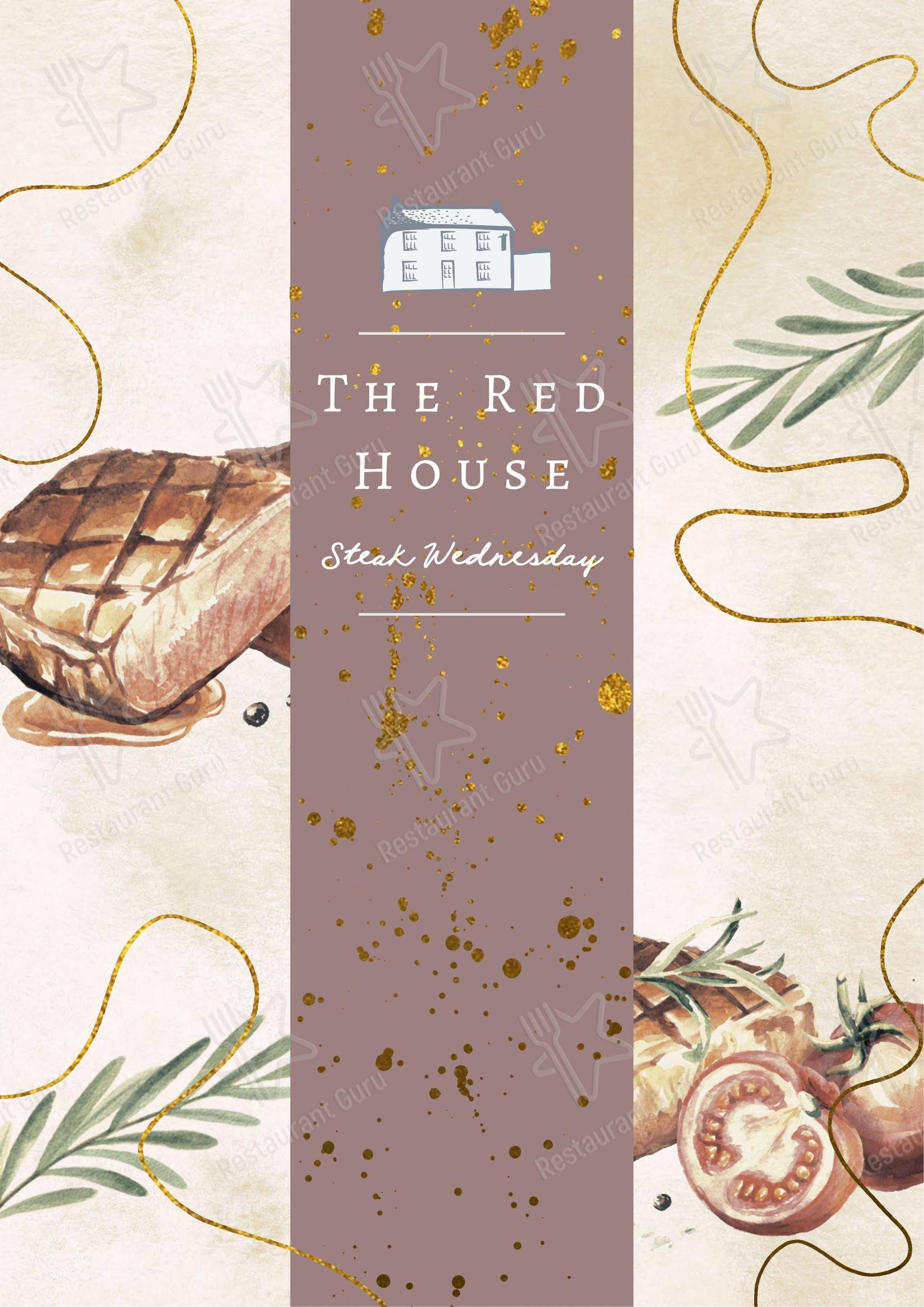 Menu at The Red House pub & bar, Newport Pagnell, 1 Wolverton Rd