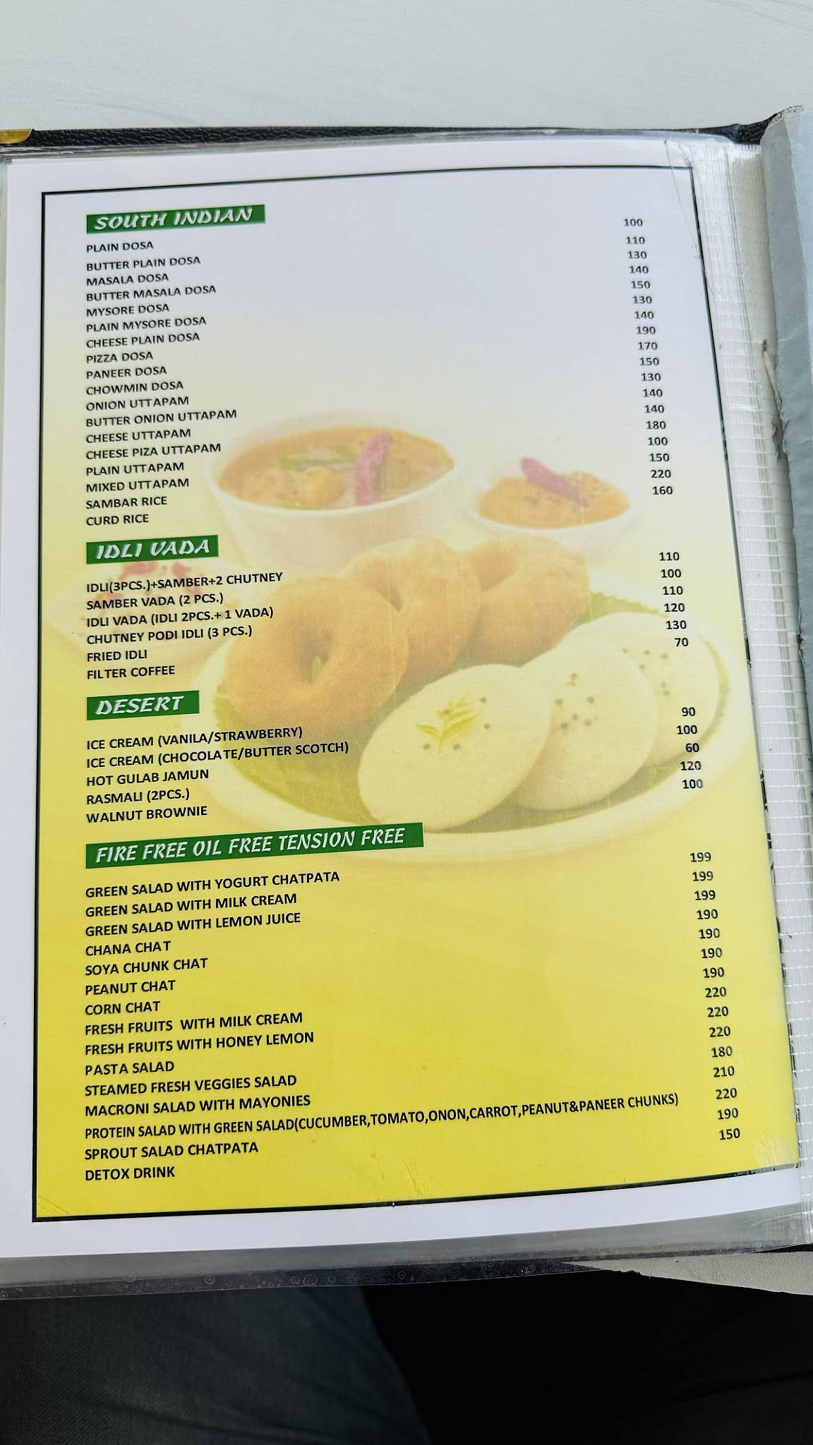Menu at The Royal Cascade, Ner Chowk