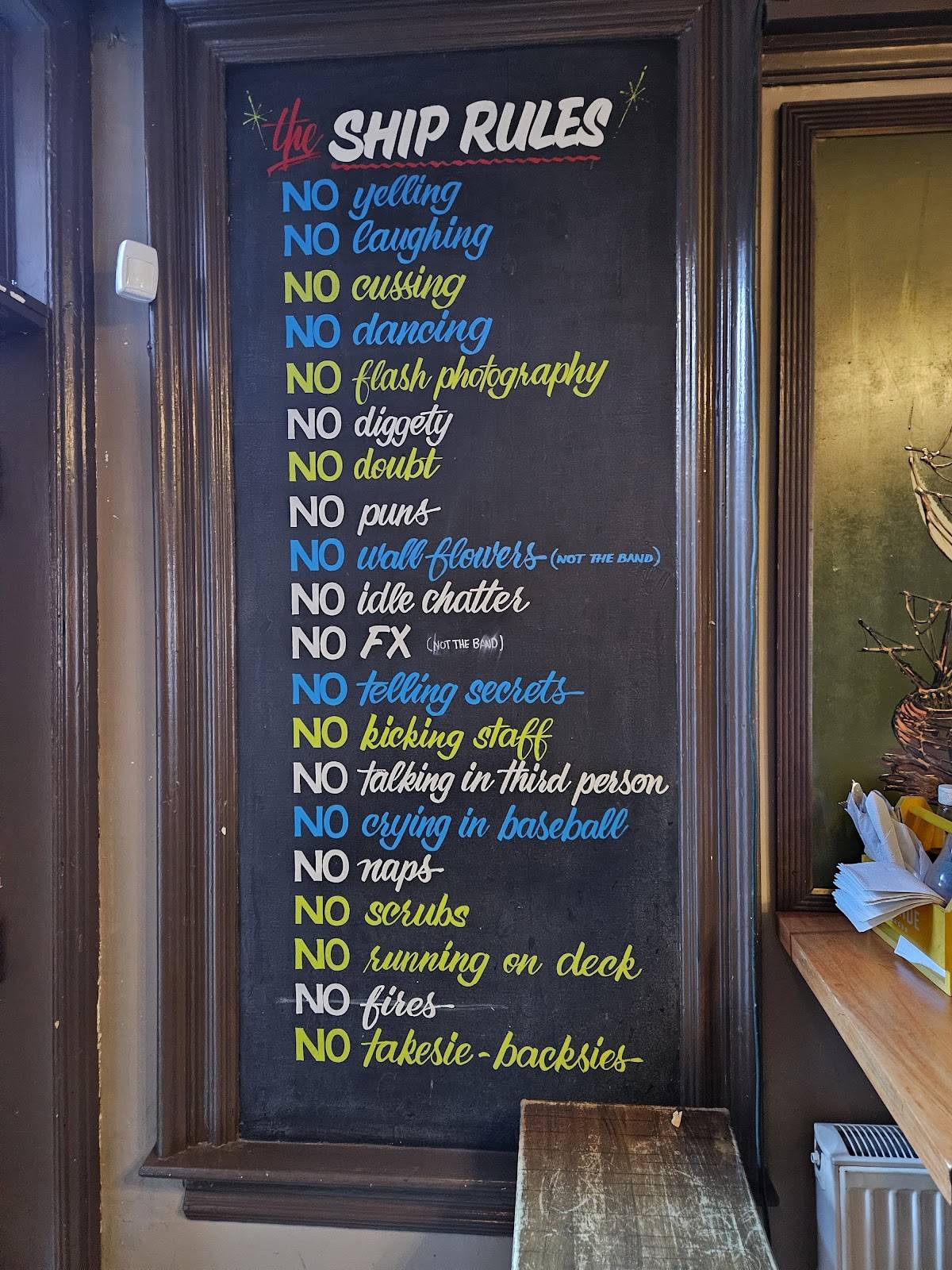 Menu at The Ship pub & bar, Hamilton