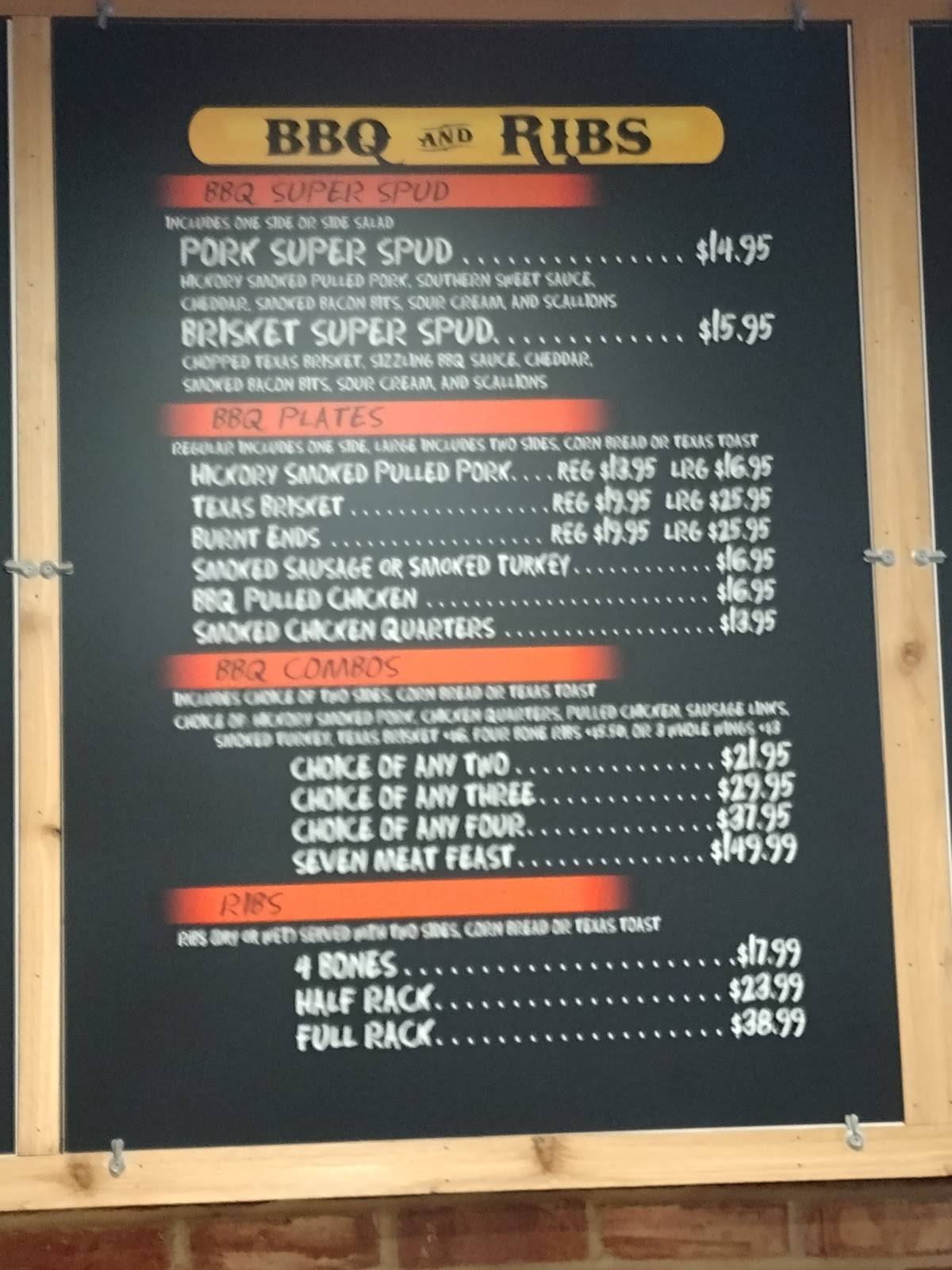 Menu at The Smoke Pit BBQ, Monroe