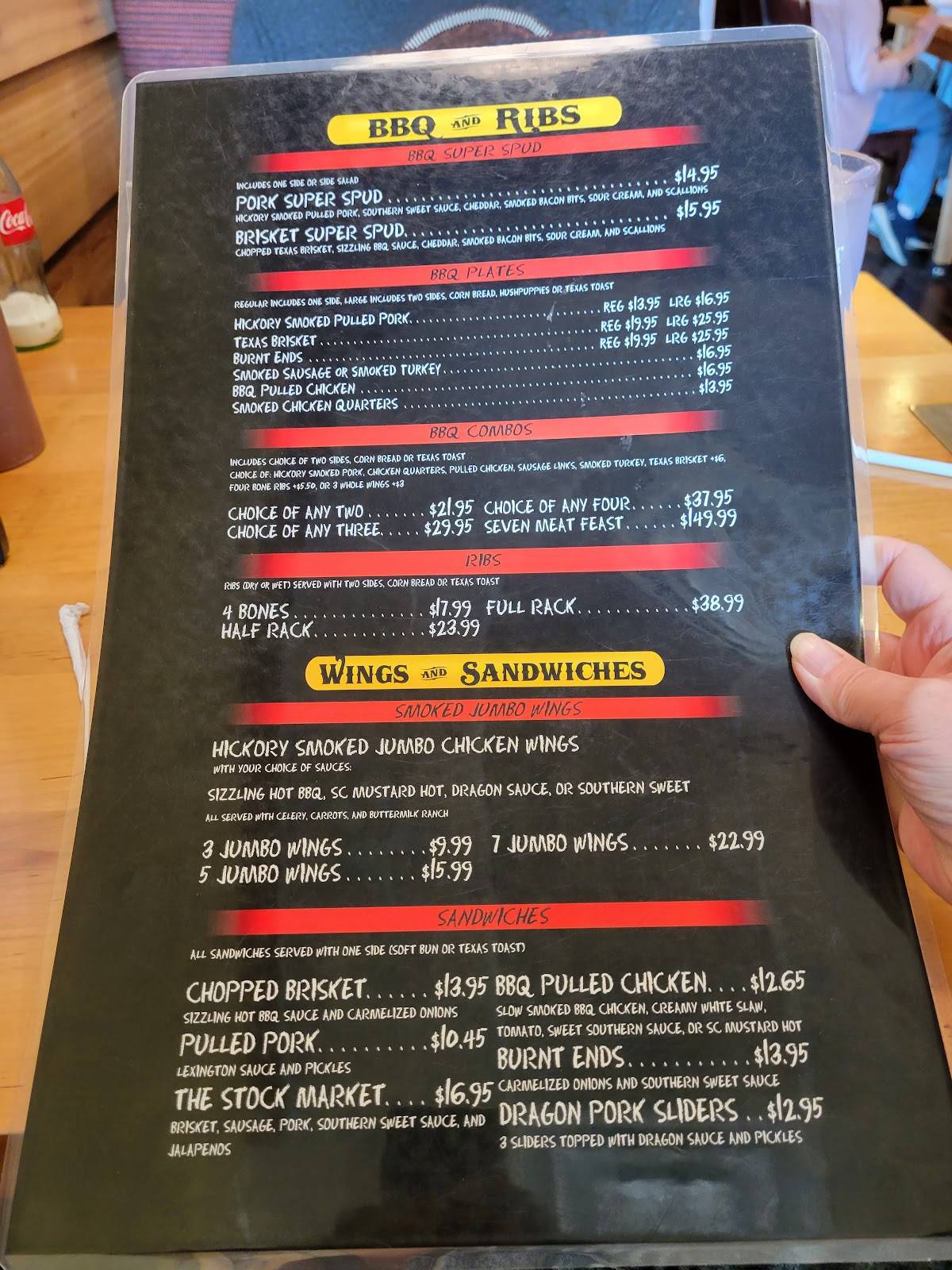 Menu at The Smoke Pit BBQ, Monroe