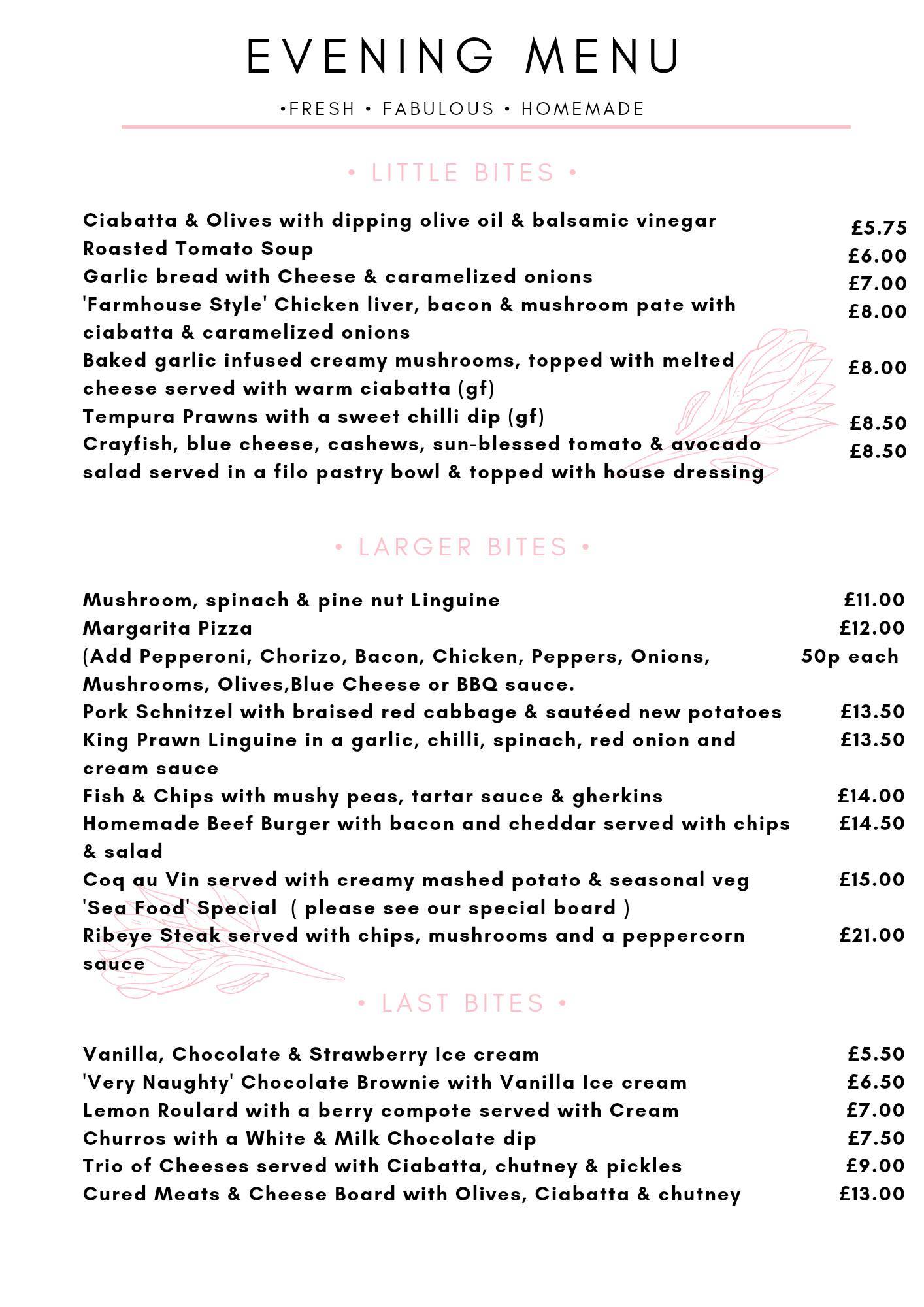 Menu at The Star Pub, Thaxted