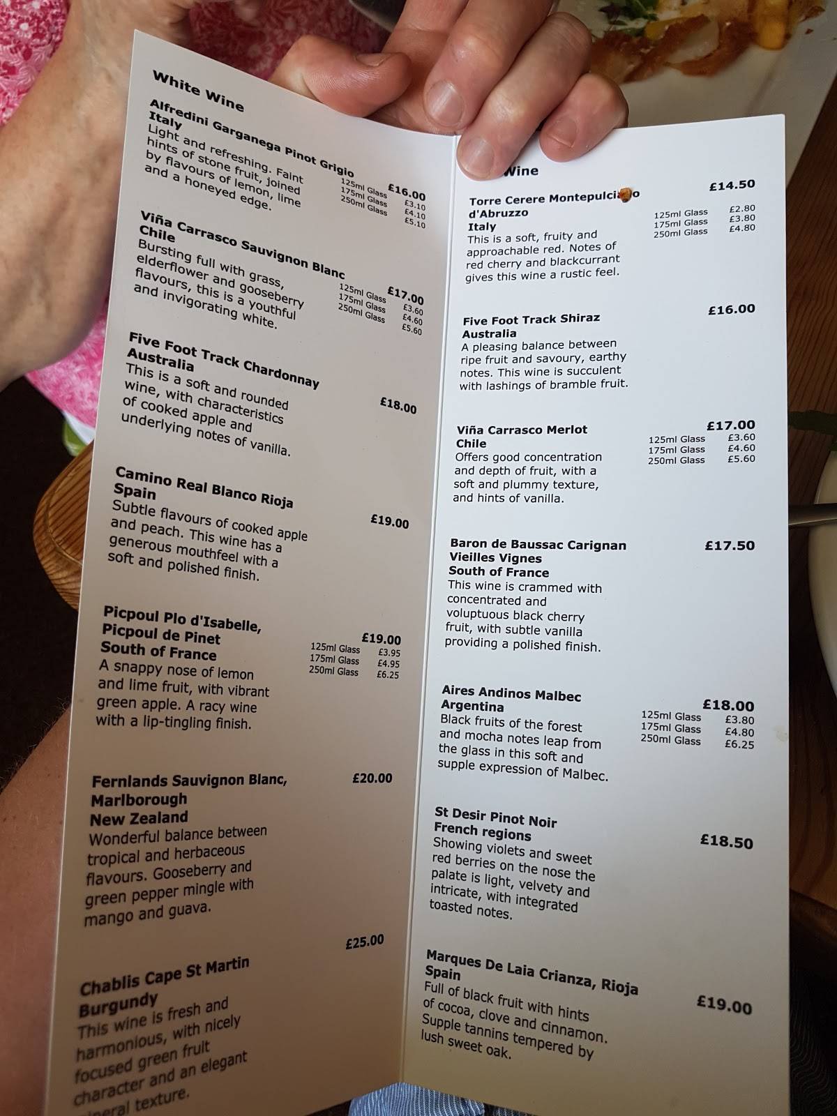 Menu at The Star Inn pub & bar, Greatworth