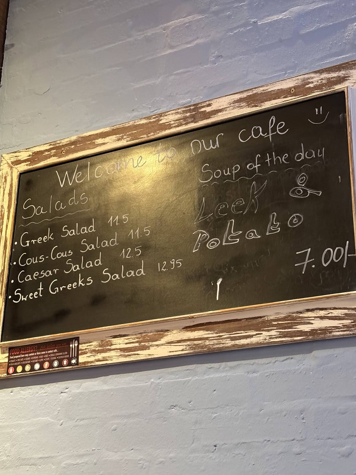 Menu at The Sweet Greeks Cafe, Worcester