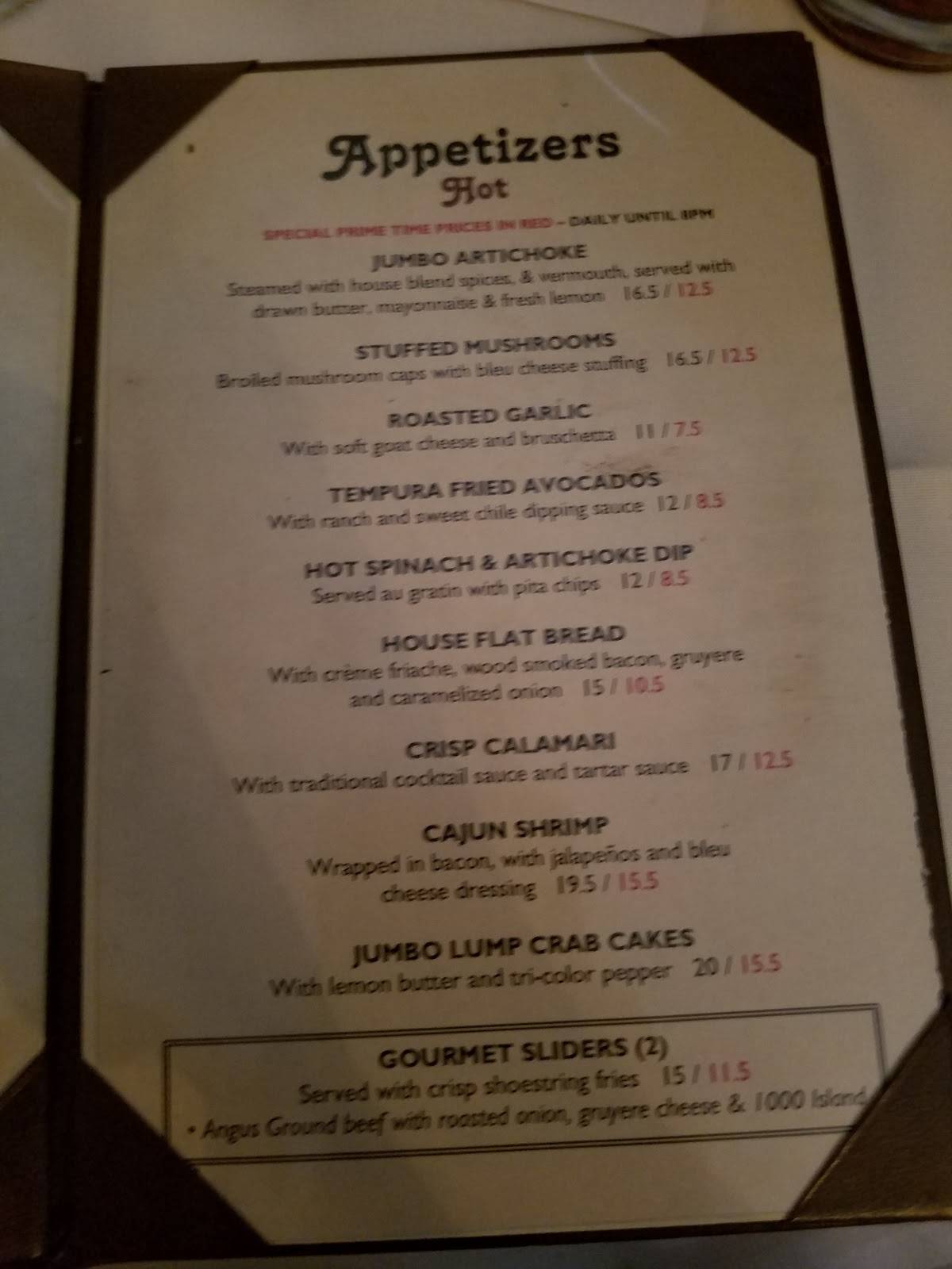 Menu at The Sycamore Inn pub & bar, Rancho Cucamonga