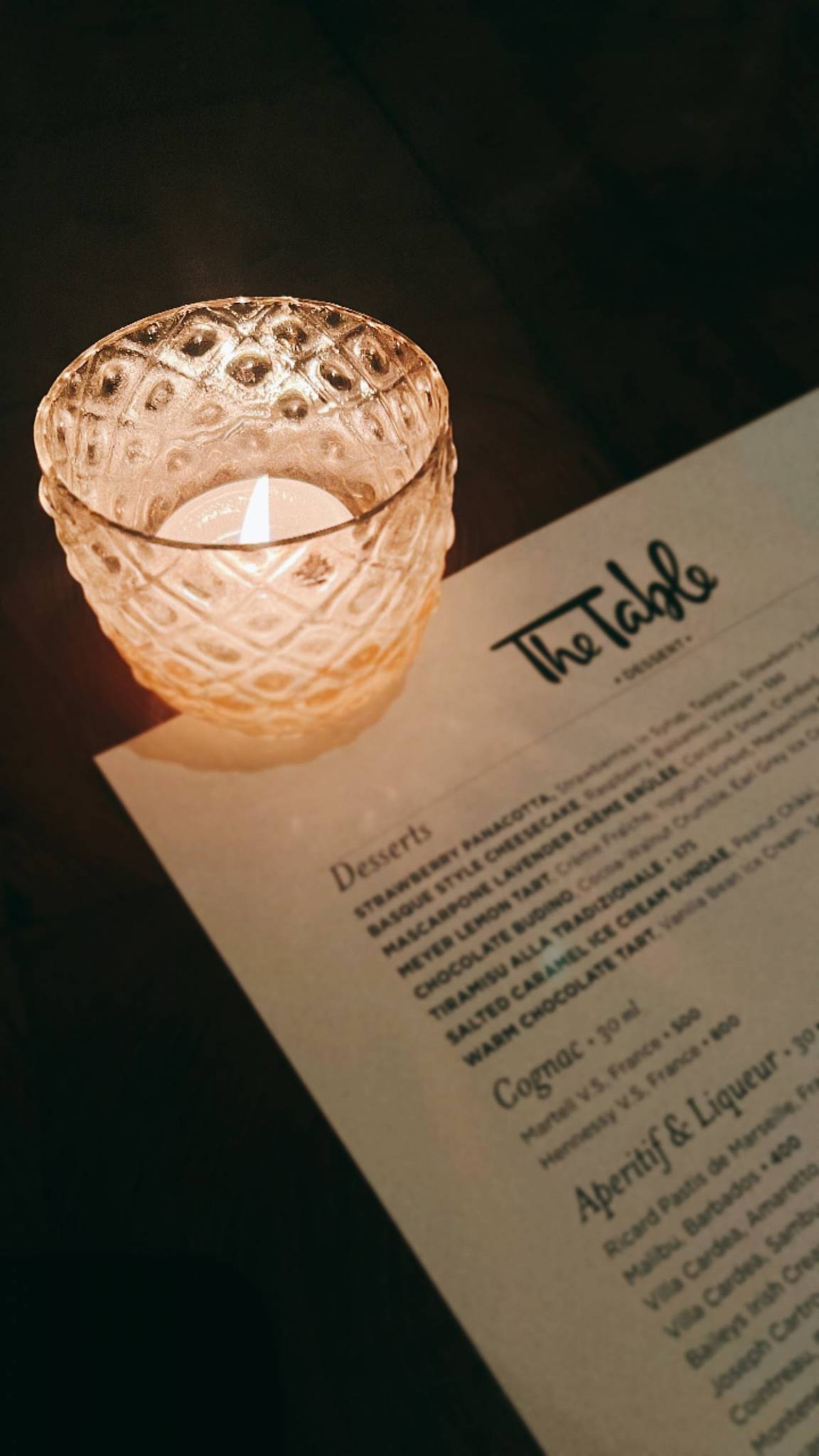 Menu at The Table, Mumbai