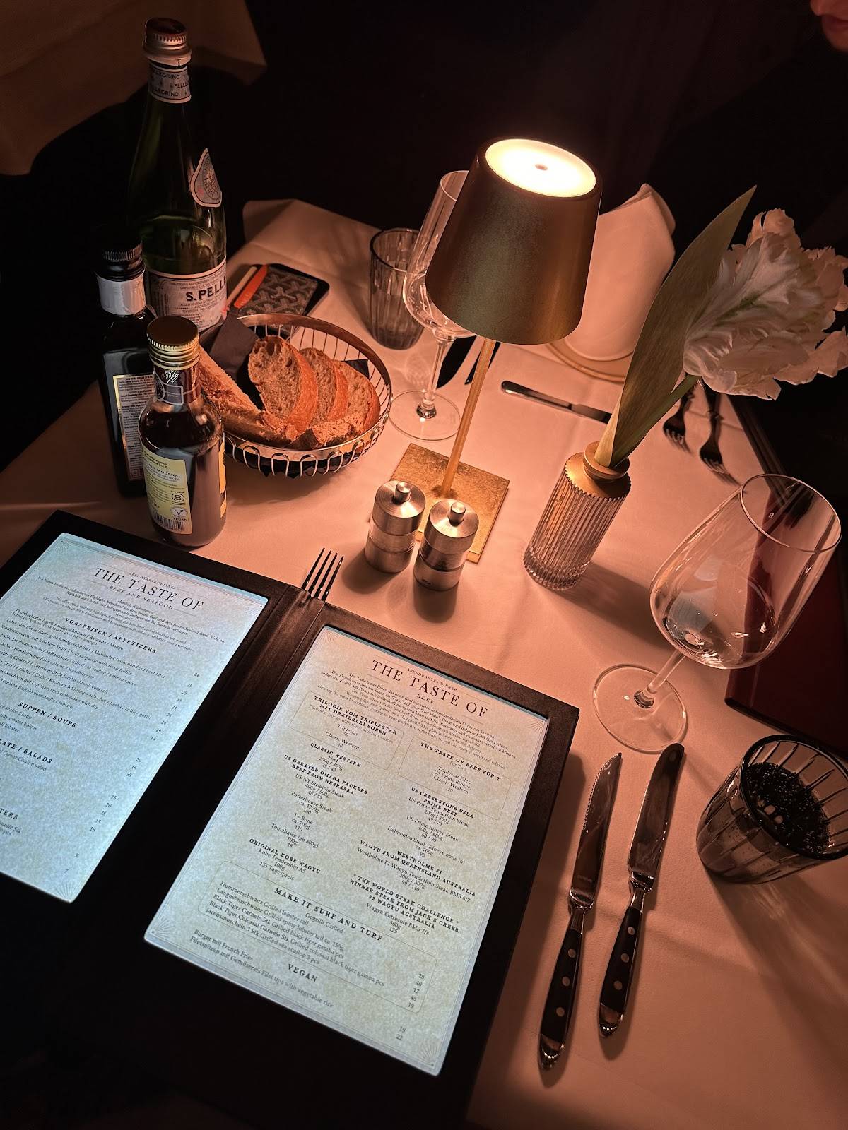 Menu au The Taste of Beef and Seafood, Berlin