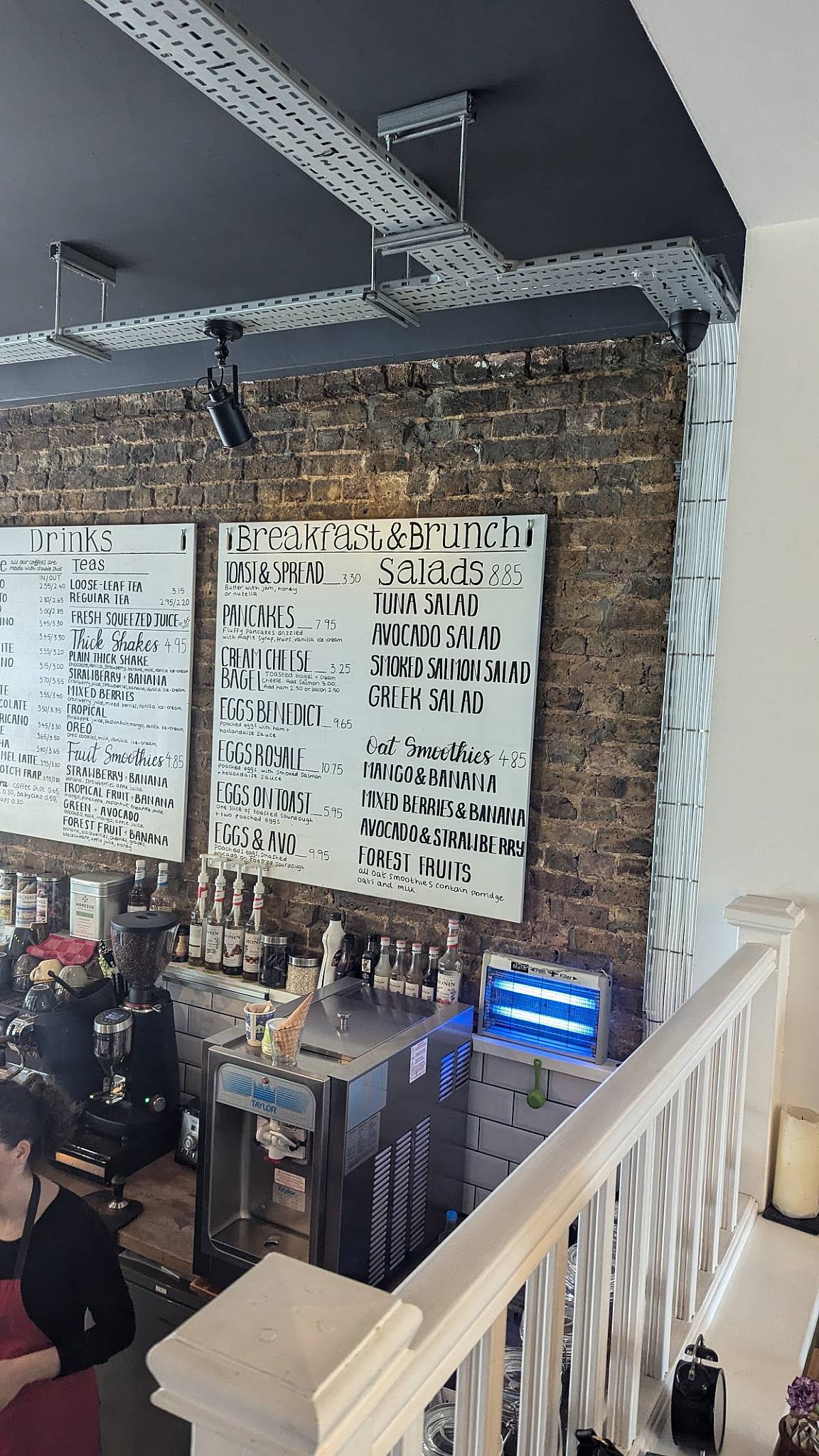 Menu at The Teapot cafe, London, The Teapot