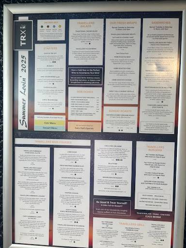 Menu at The Travellers Rest pub & bar, Harrogate, Crimple Ln