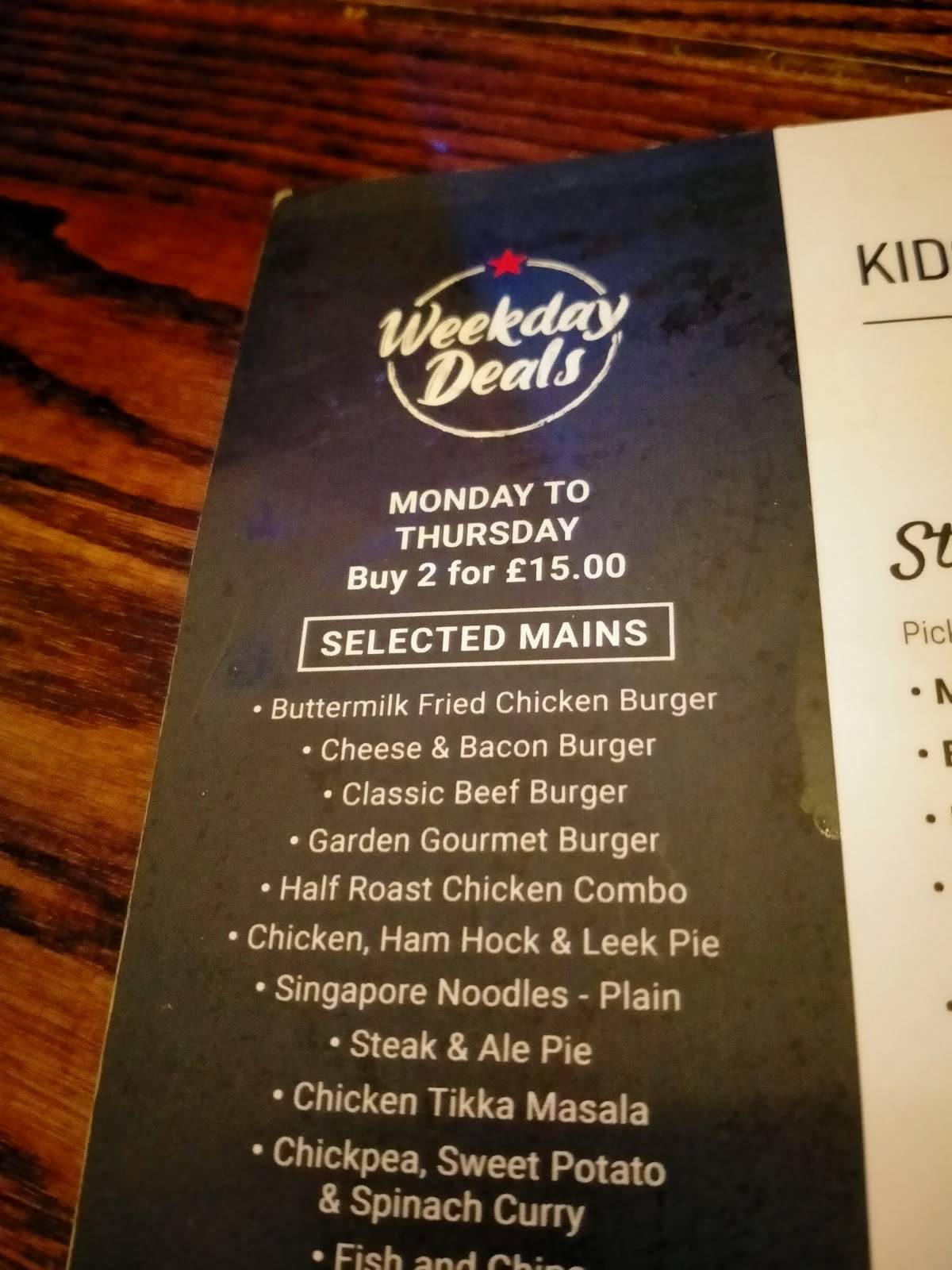 Menu at The Windsor Hotel pub & bar, Pontyclun