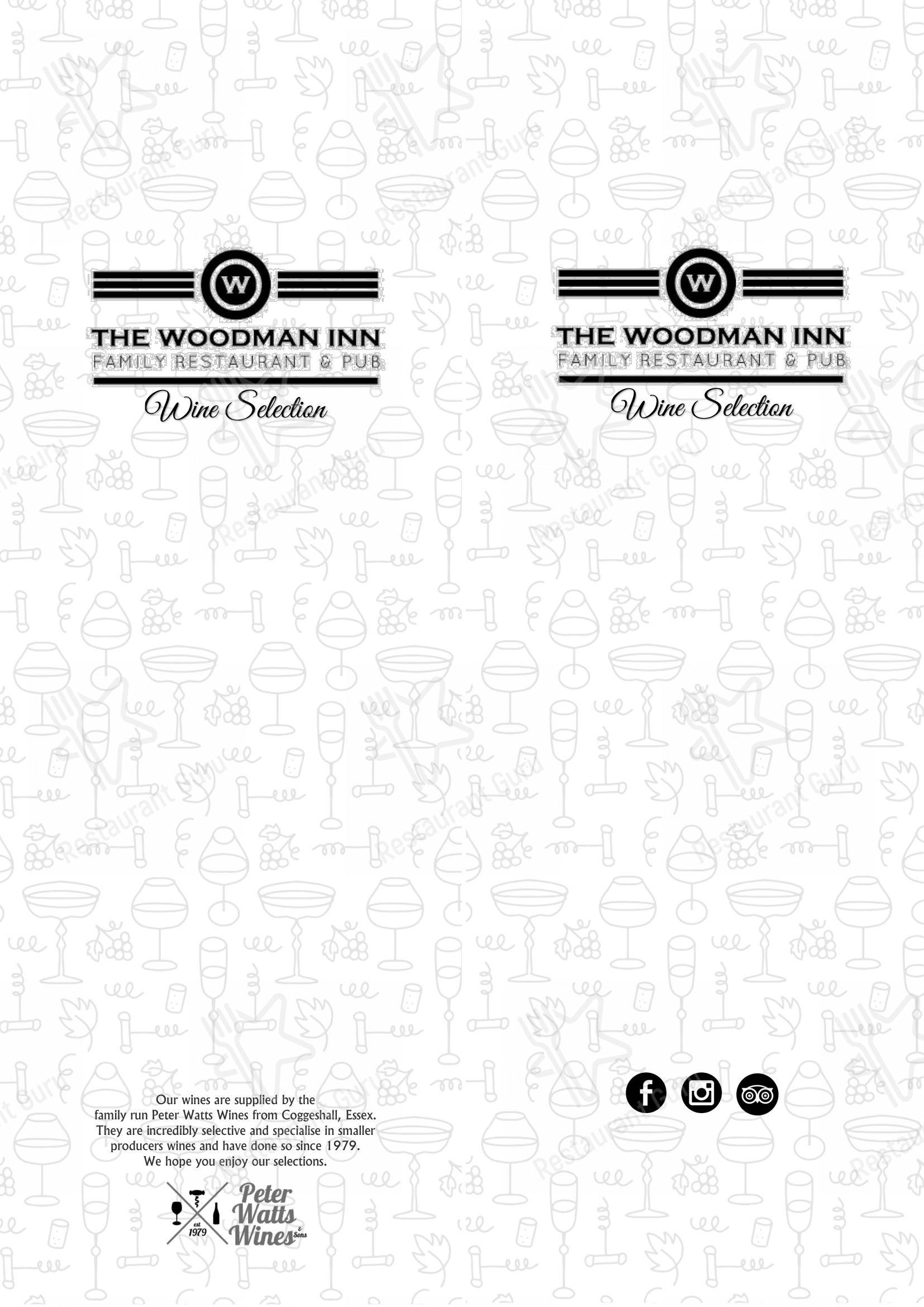 Menu at The Woodman Inn pub & bar, Nuthampstead