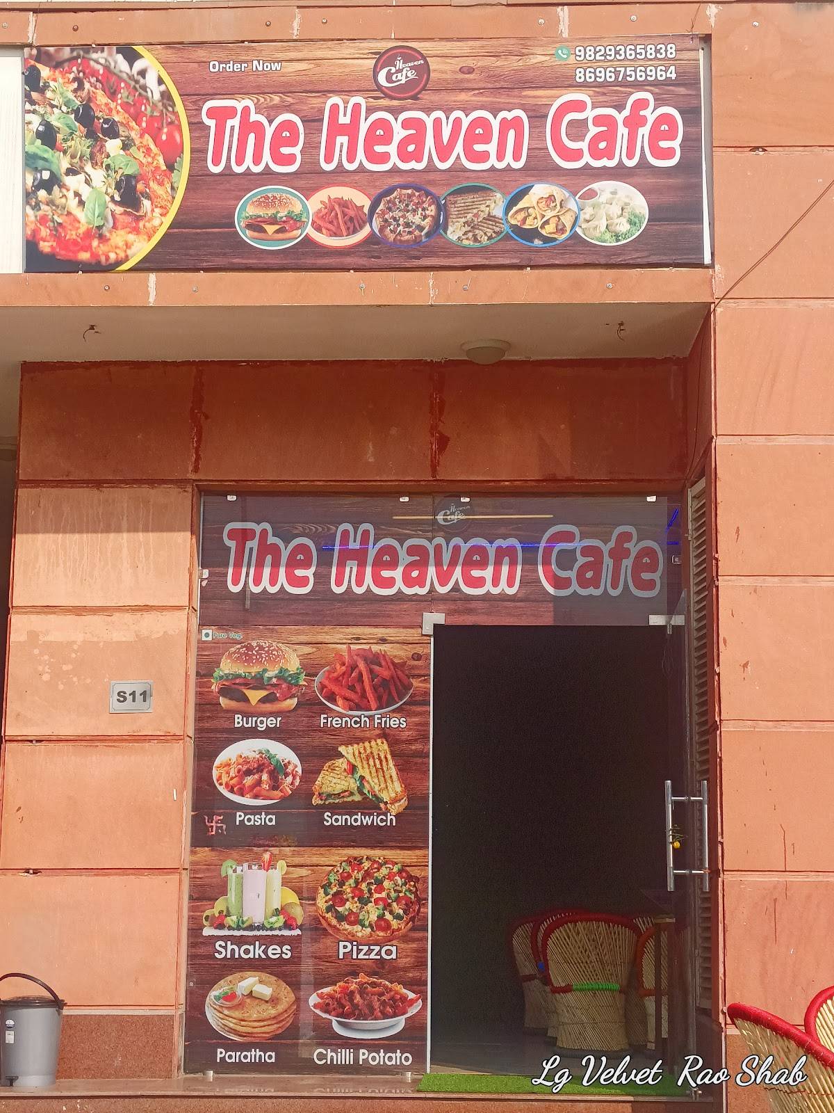Menu at The heaven cafe, Neemrana