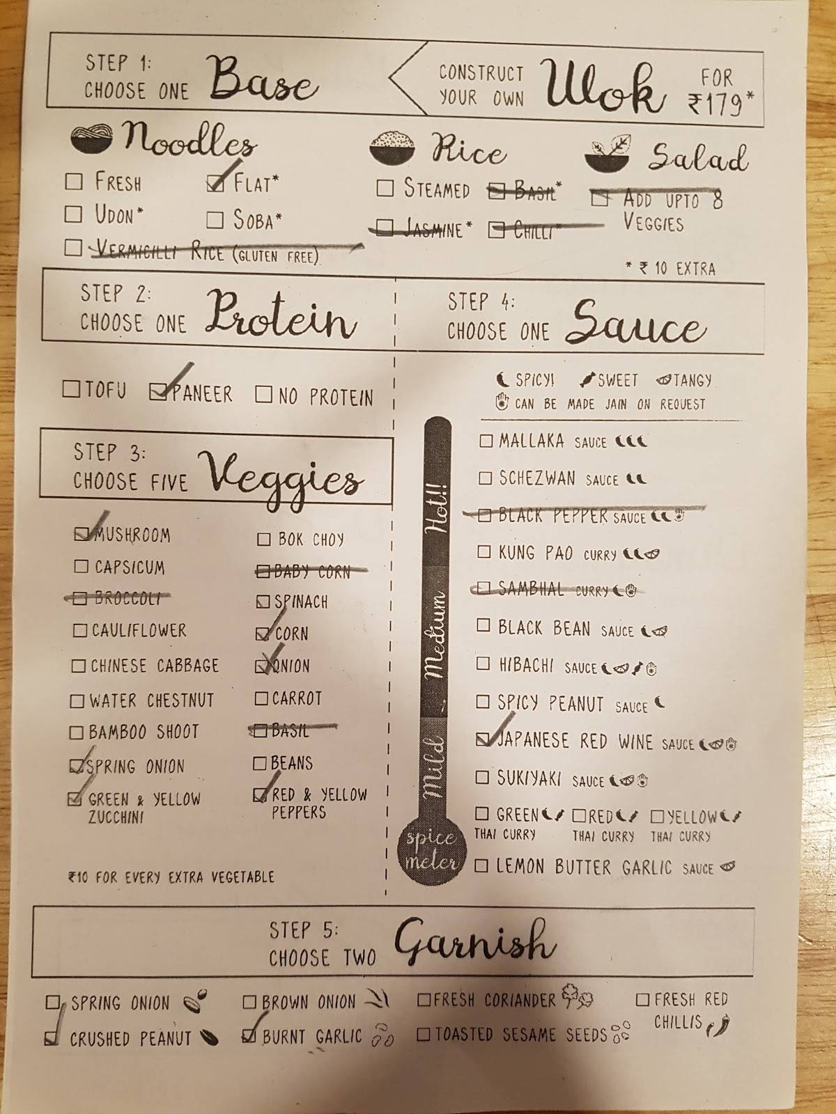 Menu at The noodle theory, Mysore (Pan Asian), Mysuru