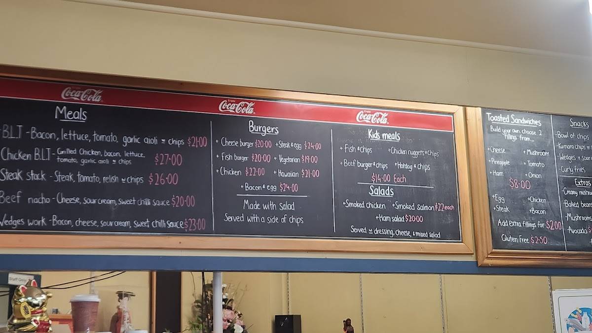 Menu at Tiffany's Cafe and Restaurant, Te Kuiti