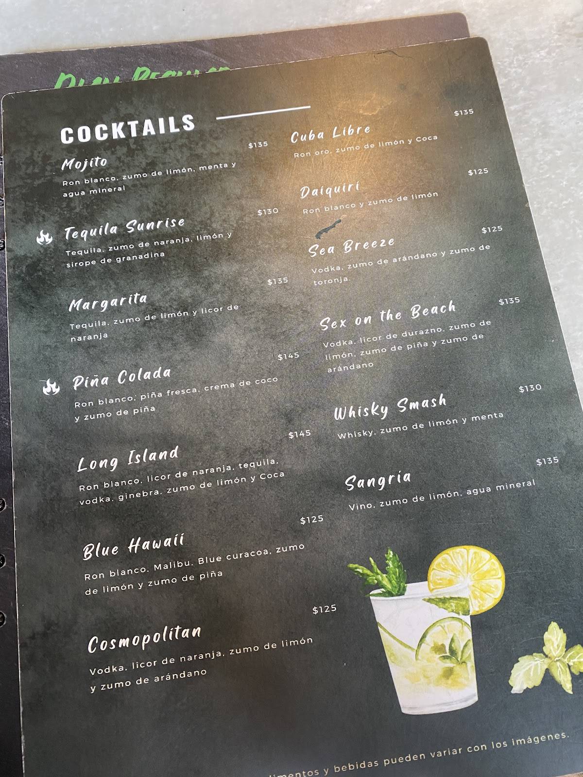 Carta de K-spot BBQ, Tijuana