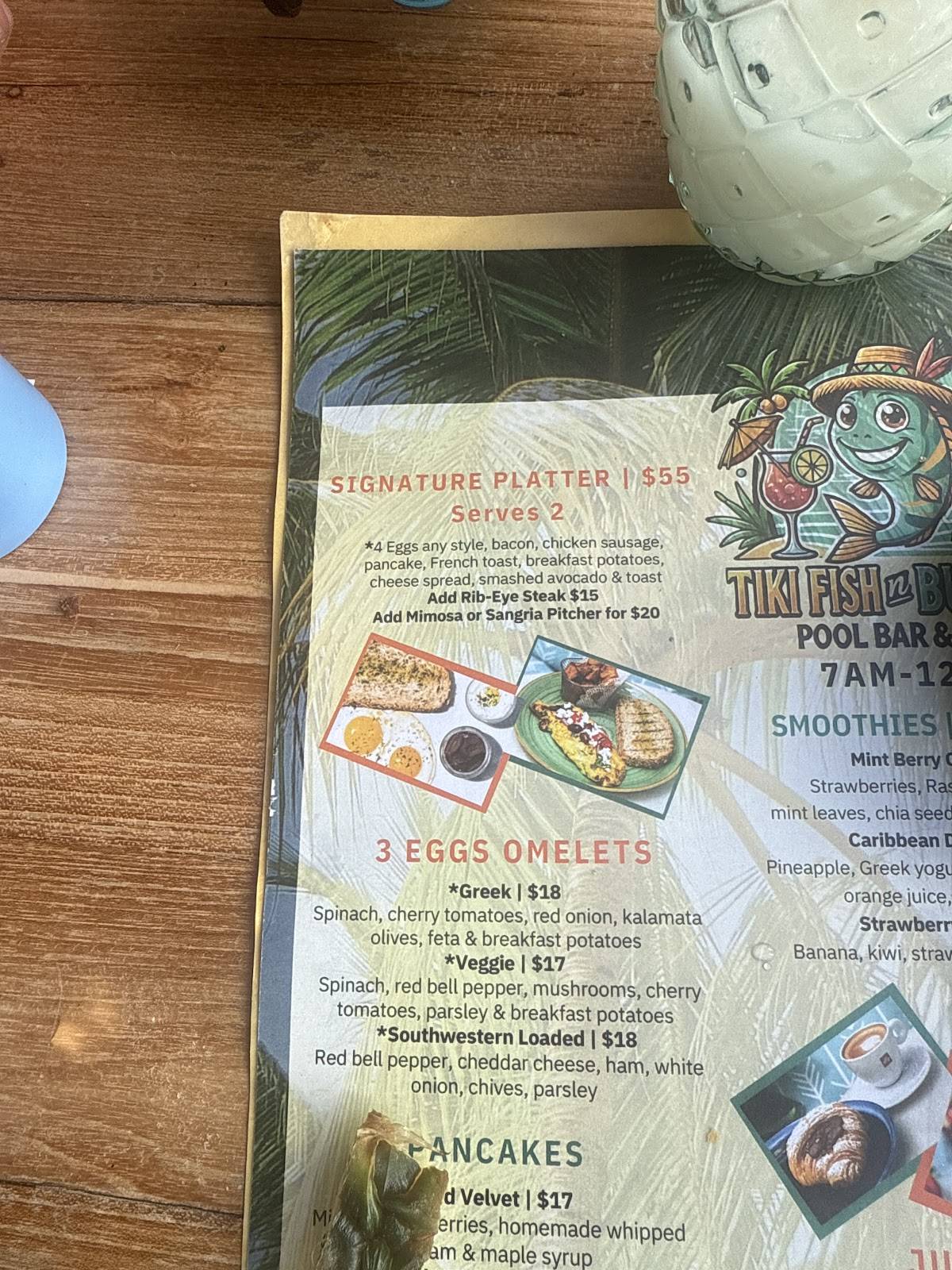 Menu at Tiki Fish N Burgers Pool Bar & Grill, Miami Beach