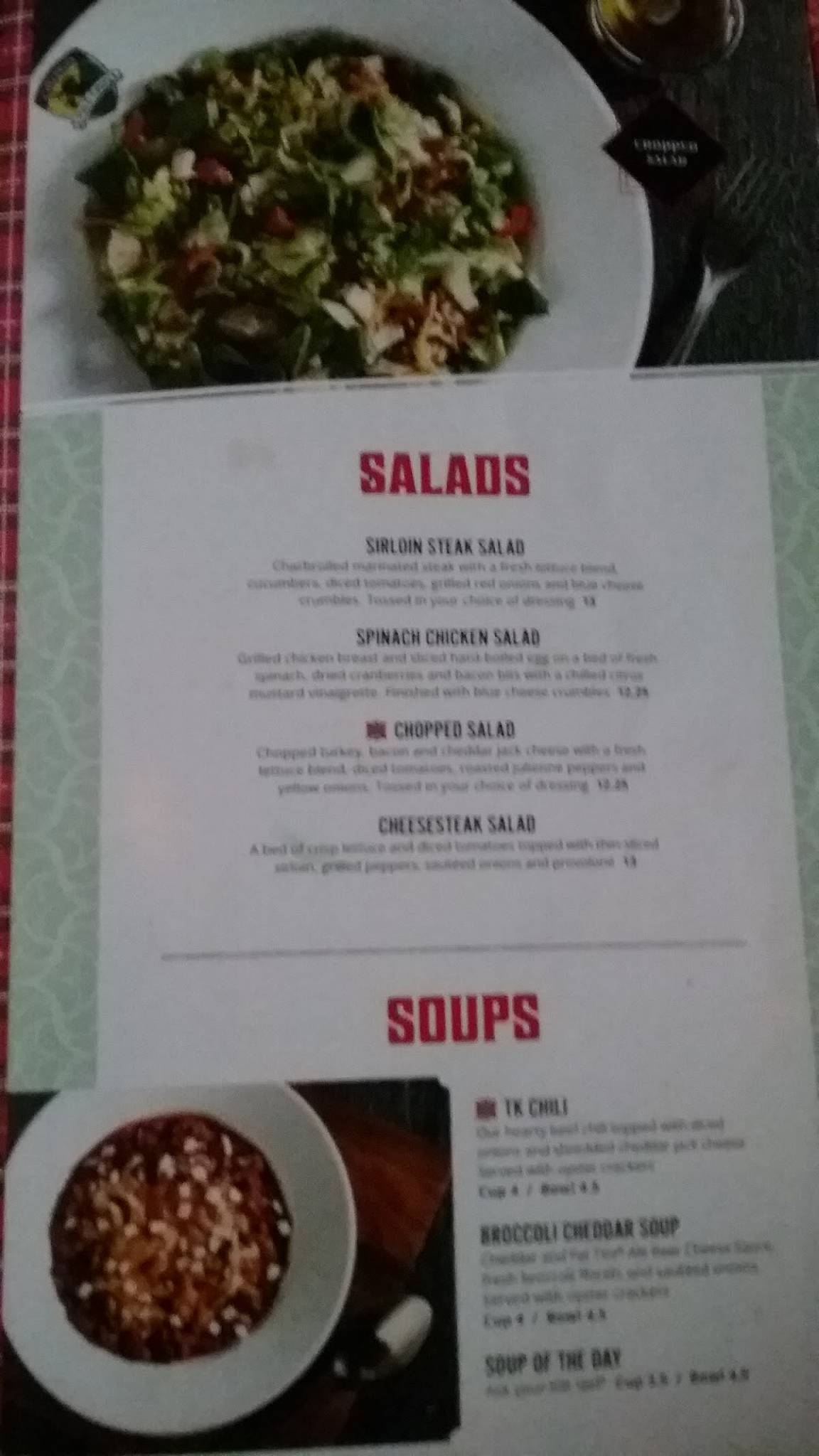Carta de Tilted Kilt Pub and Eatery, Farmingdale