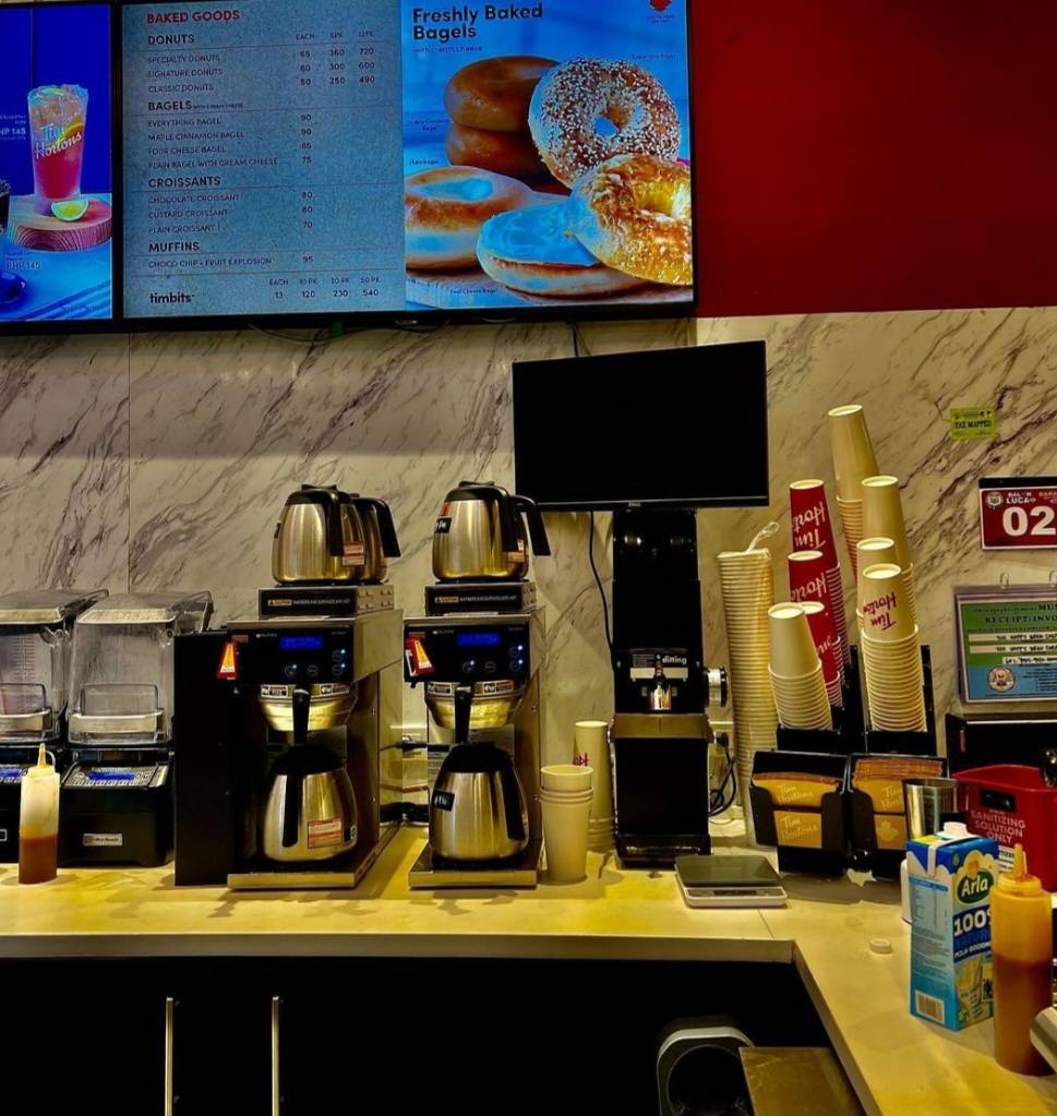 Carta del café Tim Hortons Dagupan, Dagupan