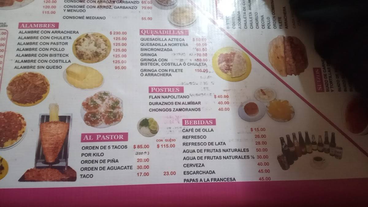 Menu at Taquitos Nativitas restaurant, Toluca, Calle Gral. Venustiano ...