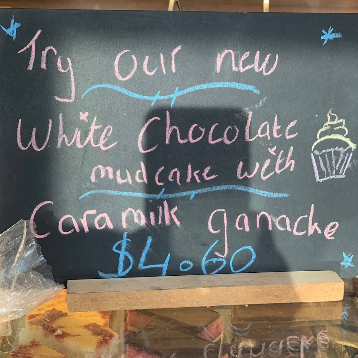 Menu at Top of the Bay Bakery, Torquay