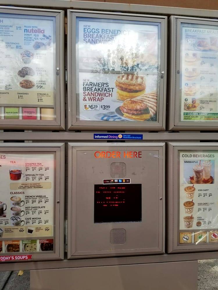 Carta del restaurante Tim Hortons, Toronto, 60 Tuxedo Ct