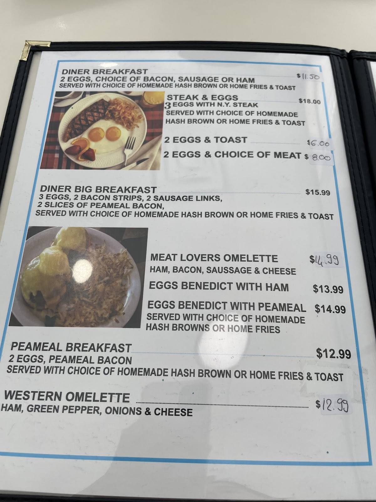 Menu at Town Diner Amherstburg restaurant, Amherstburg