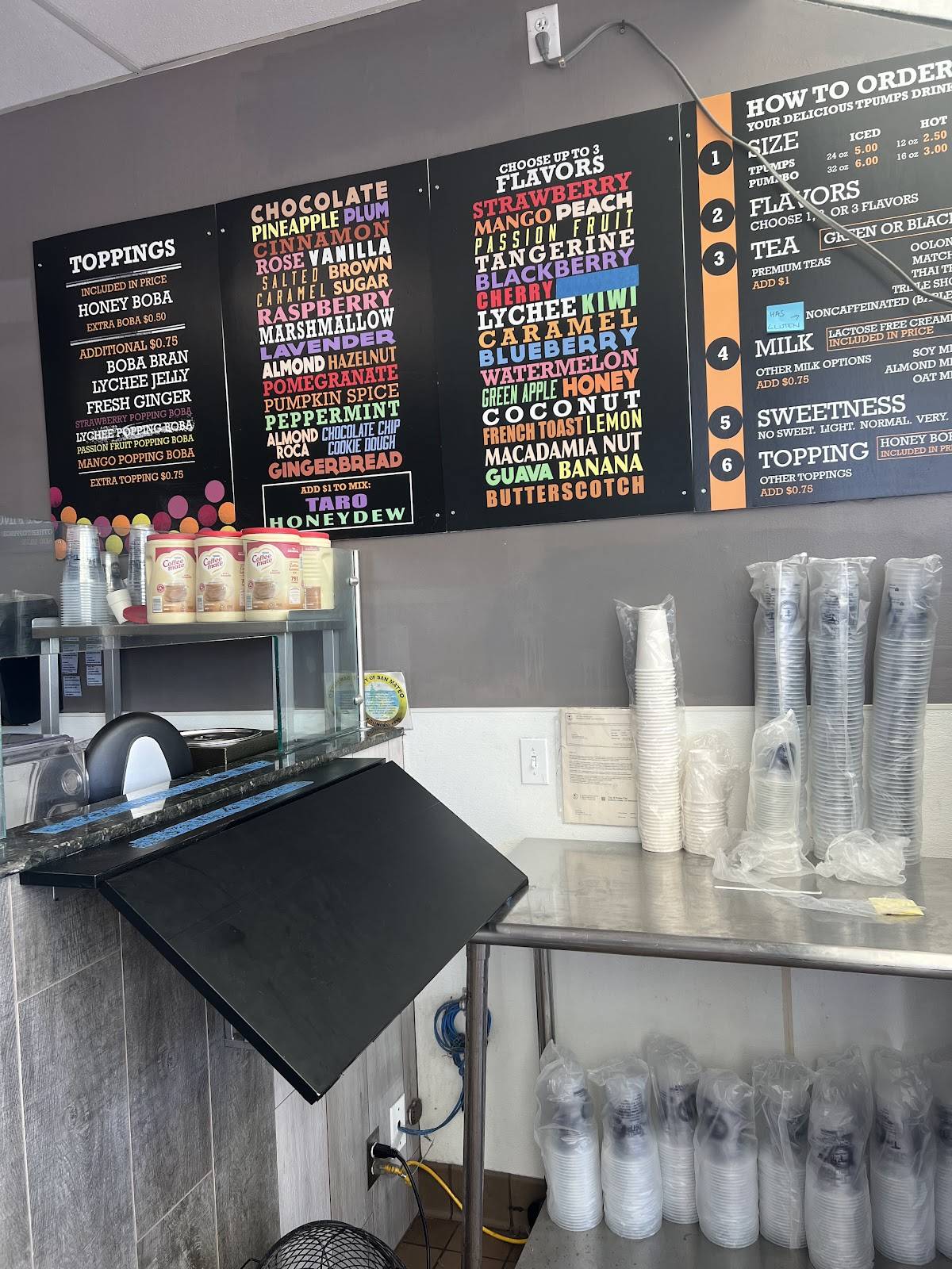 Menu at Tpumps pub & bar, Foster City, 985 E Hillsdale Boulevard