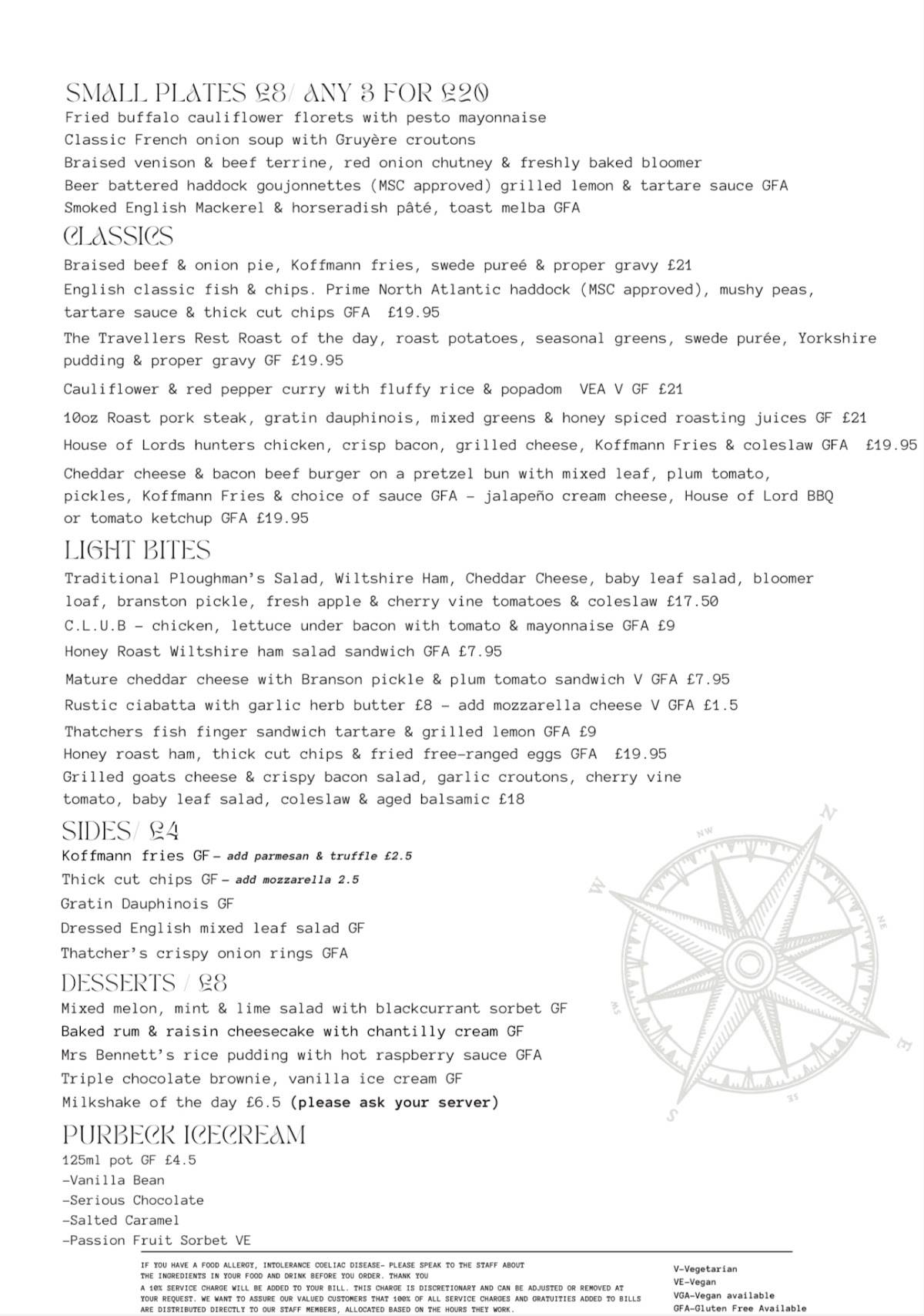 Menu at Travellers Rest pub & bar, Bristol, Pensford Hill