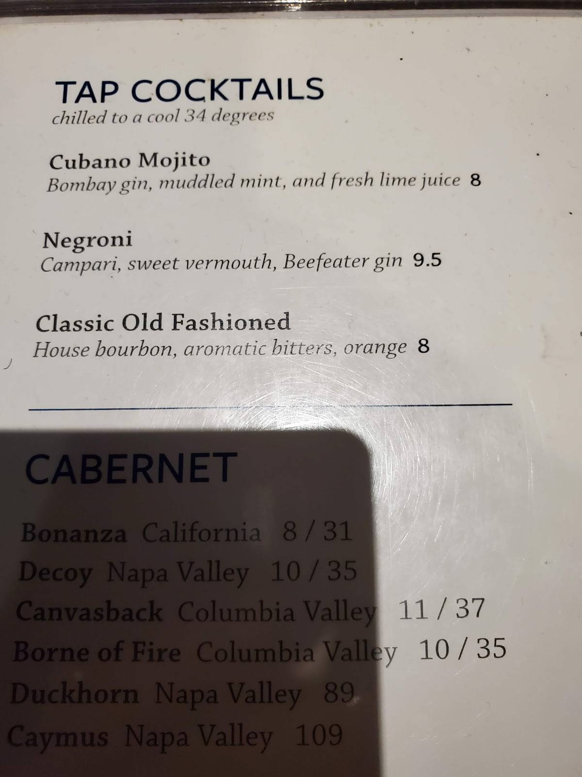 Menu at Twelve Kitchen + Cocktails restaurant, Tyler