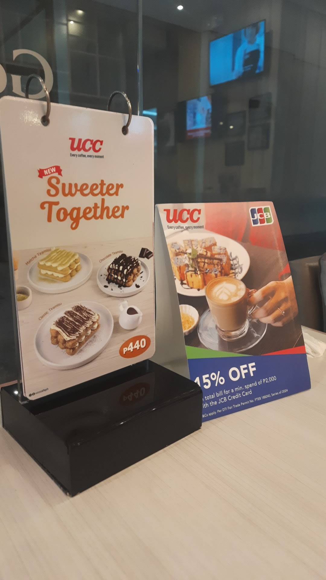 Menu at UCC Cafe Terrace, Taguig, Forbestown Rd