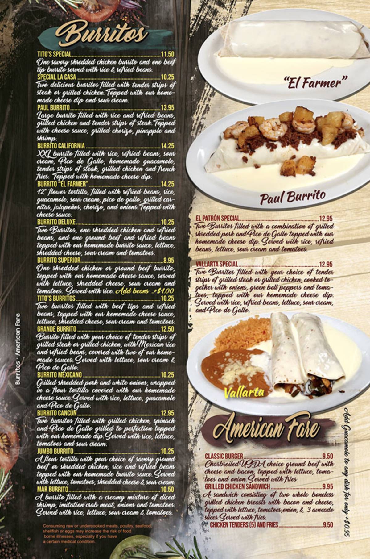 Menu at Uncle Tito’ Mexican Grill - Mogadore restaurant, Mogadore