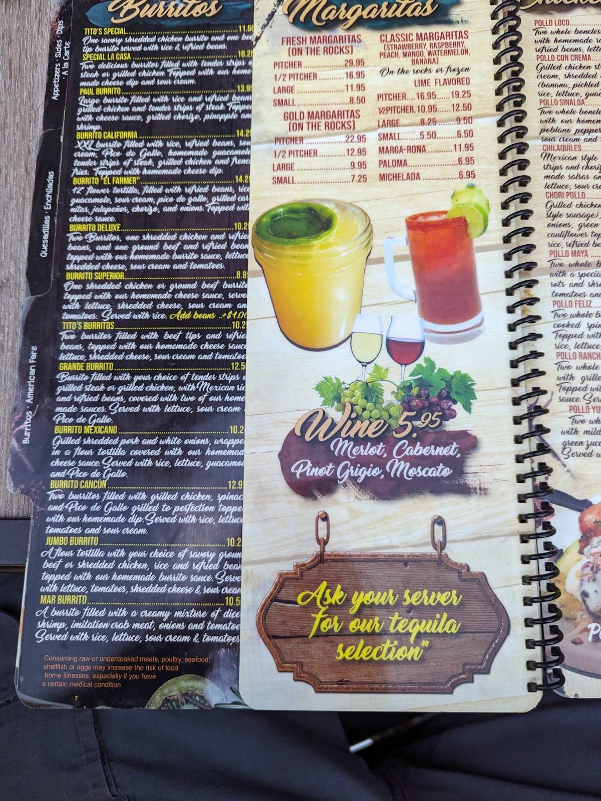 Menu at Uncle Tito’s Mexican Grill - Mogadore restaurant, Mogadore
