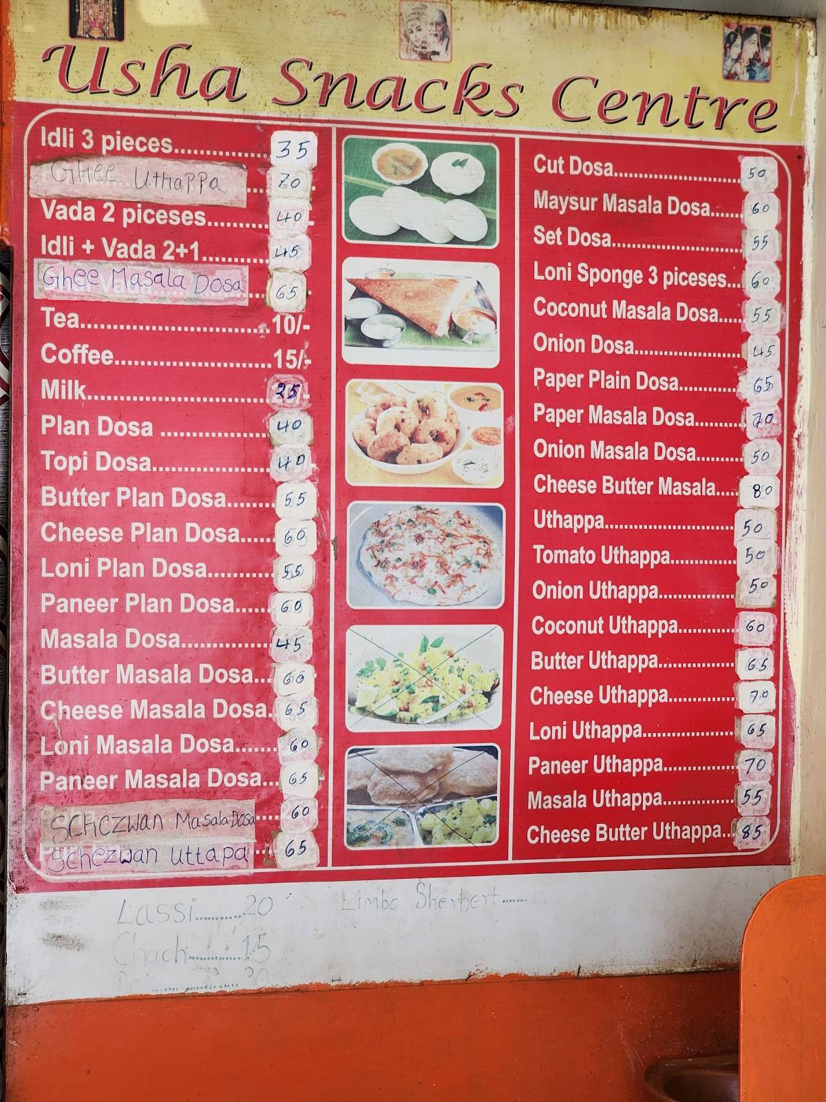 Menu at Usha South Indian Food, Pune