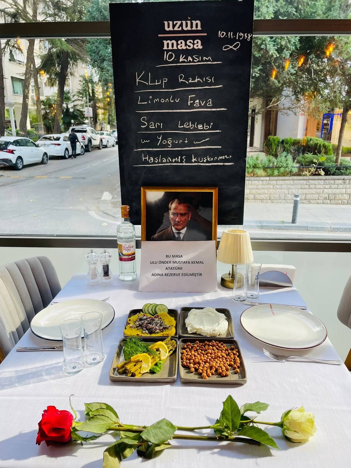Menu at Uzun Masa, Istanbul
